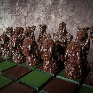 Chess Set Fantasy Nature | Forest Monsters Chess Set - Etsy