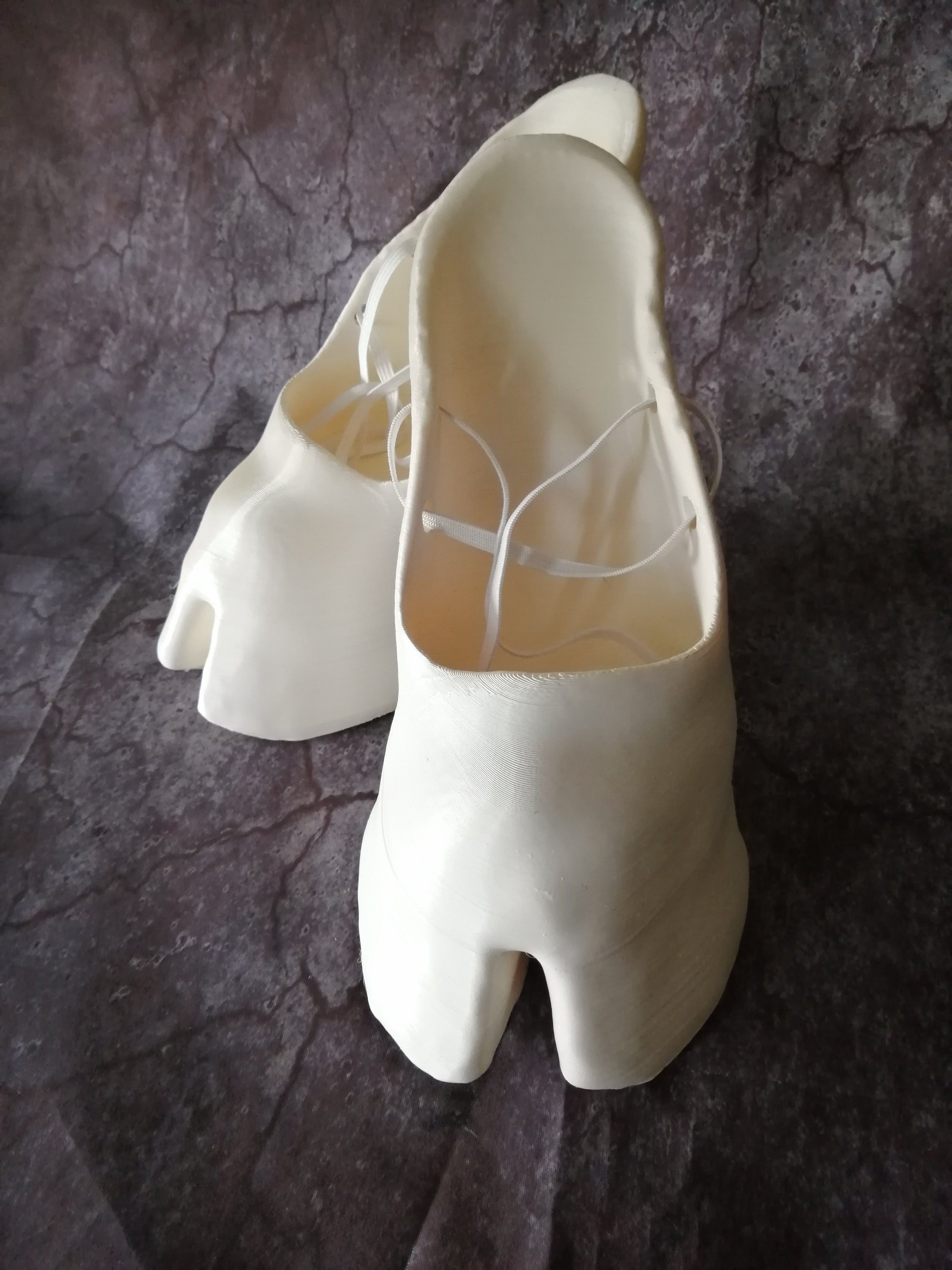 White Satire Hoof Shoes for Fantasy Cosplay - 3D Printed Hooves ...
