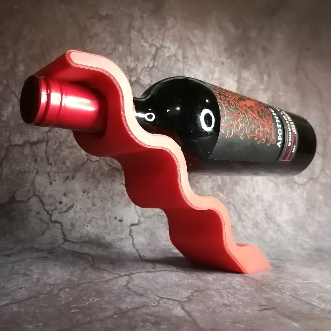 Balanced Wine Stand - 3D Printed Wine Holder - Wine Bottle Holder ...