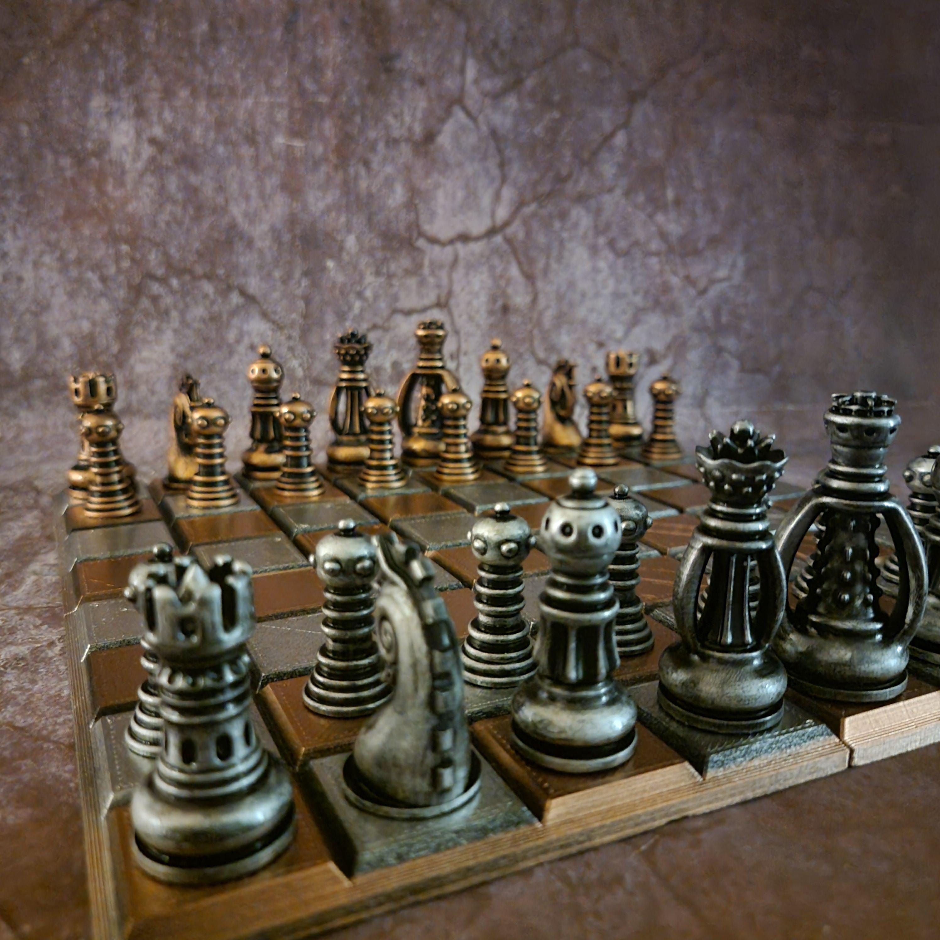Steampunk Fantasy Chess Set - Hand Painted Board Game - Etsy