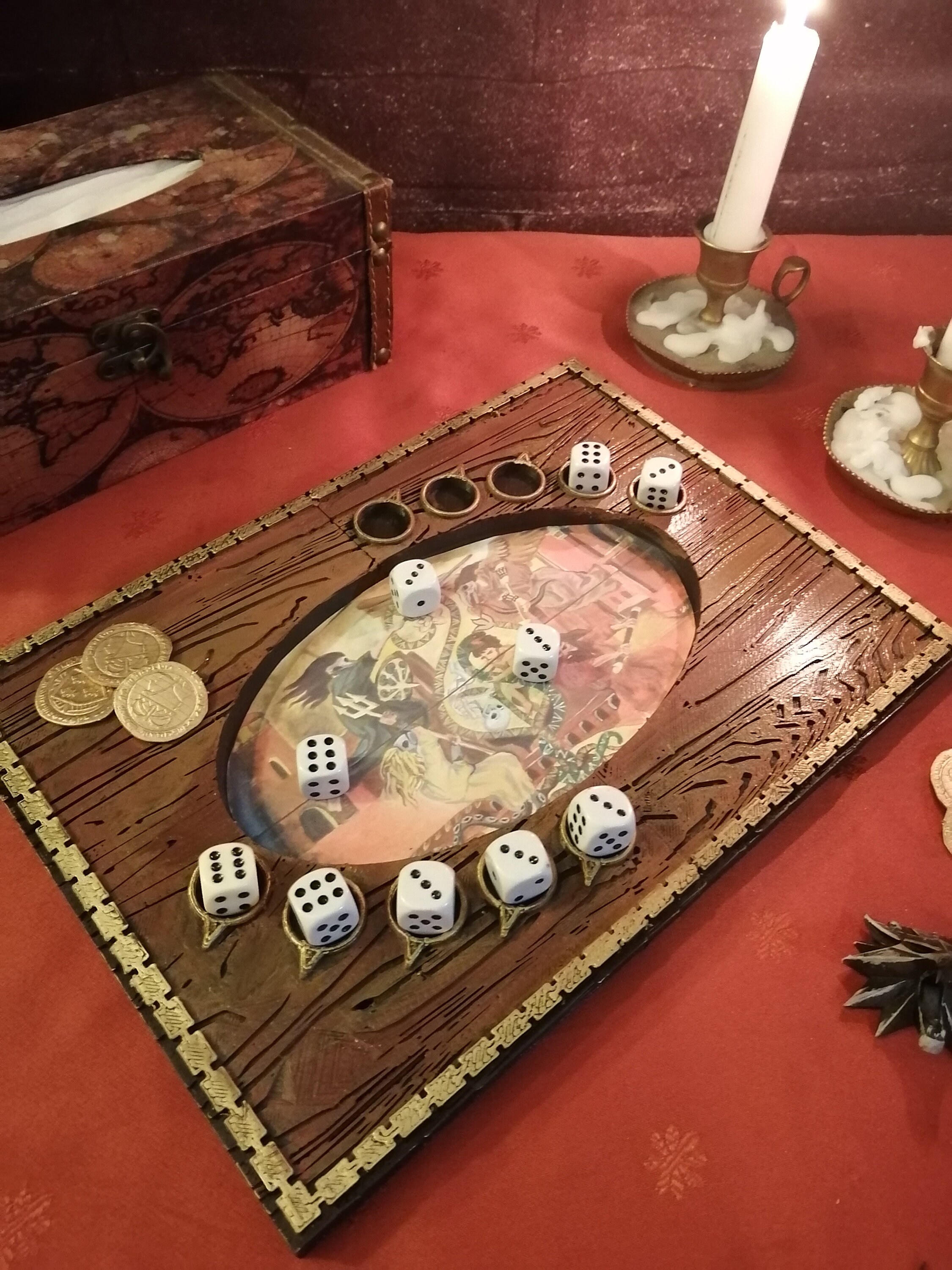 Witcher Dice Poker Board Witcher Board Game Witcher 2 Dice - Etsy Canada