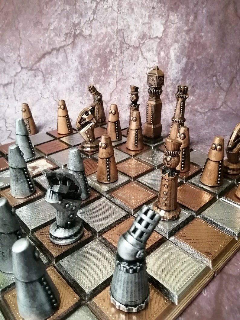 Industrial Steampunk Chess Set Dieselpunk Chess Set Hand | Etsy