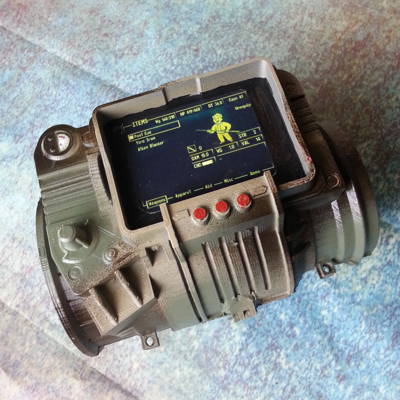 Pip Boy 3000 Fallout Cosplay Replica 3D Printed Pip Boy Fallout Cosplay ...