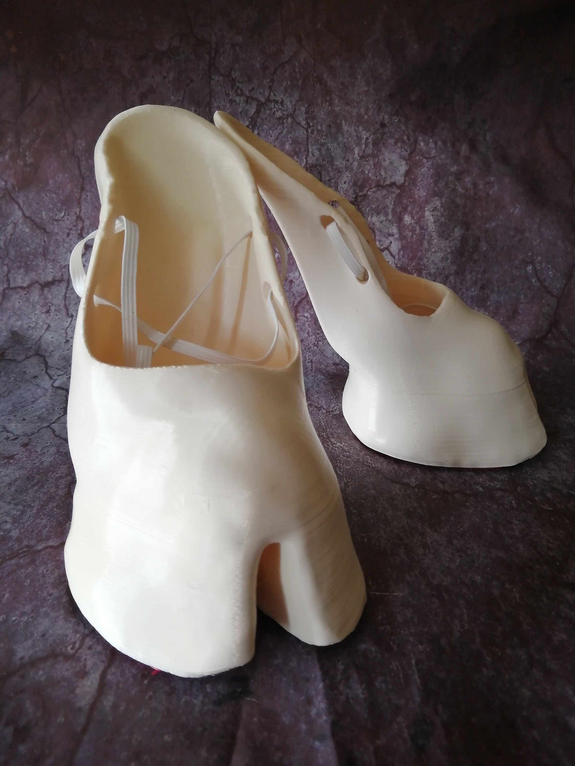 White Satire Hoof Shoes for Fantasy Cosplay - 3D Printed Hooves ...