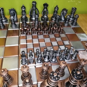 XXXL Chess Set - Giant Steampunk Chess Set - the Juggernaut Steampunk ...