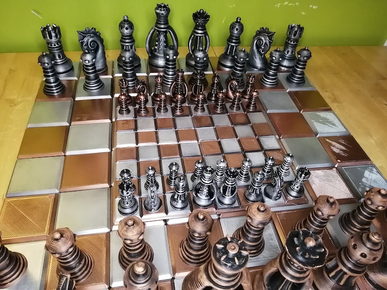 XXXL Chess Set - Giant Steampunk Chess Set - the Juggernaut Steampunk ...