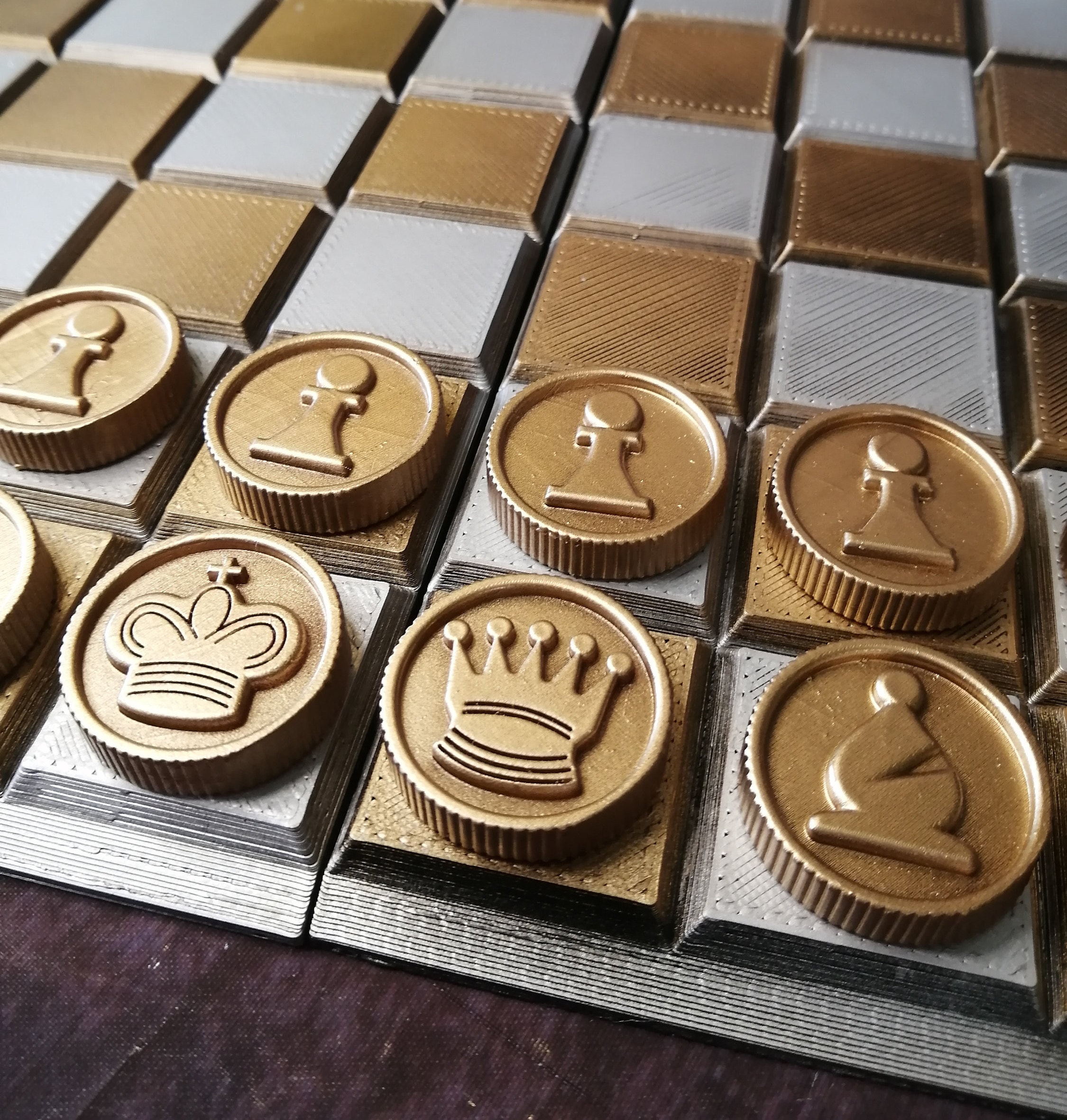 Medallion Chess Coins - Steampunk Chess - Checkers Set - 3D Printed ...
