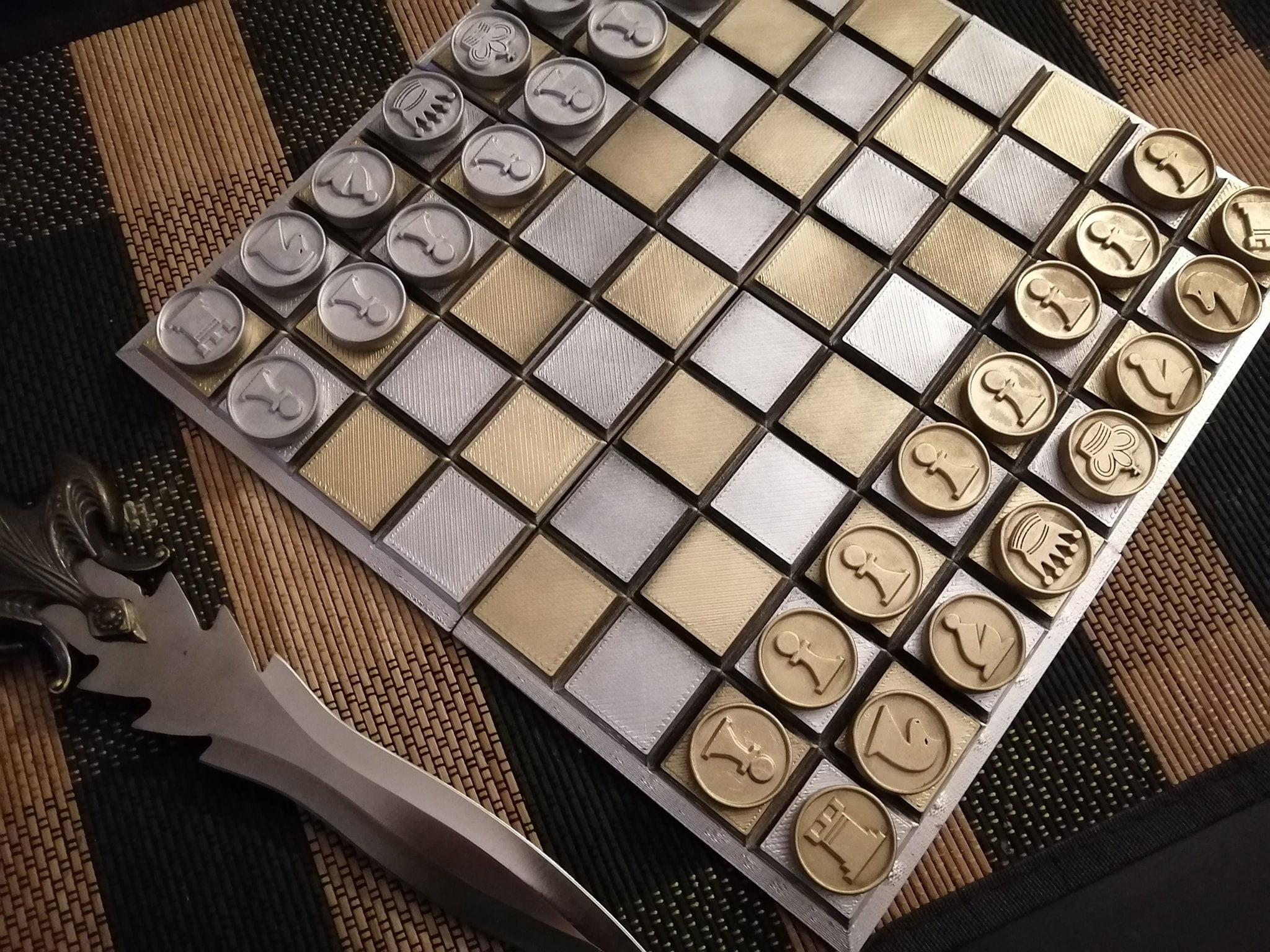 Medallion Chess Coins - Steampunk Chess - Checkers Set - 3D Printed ...