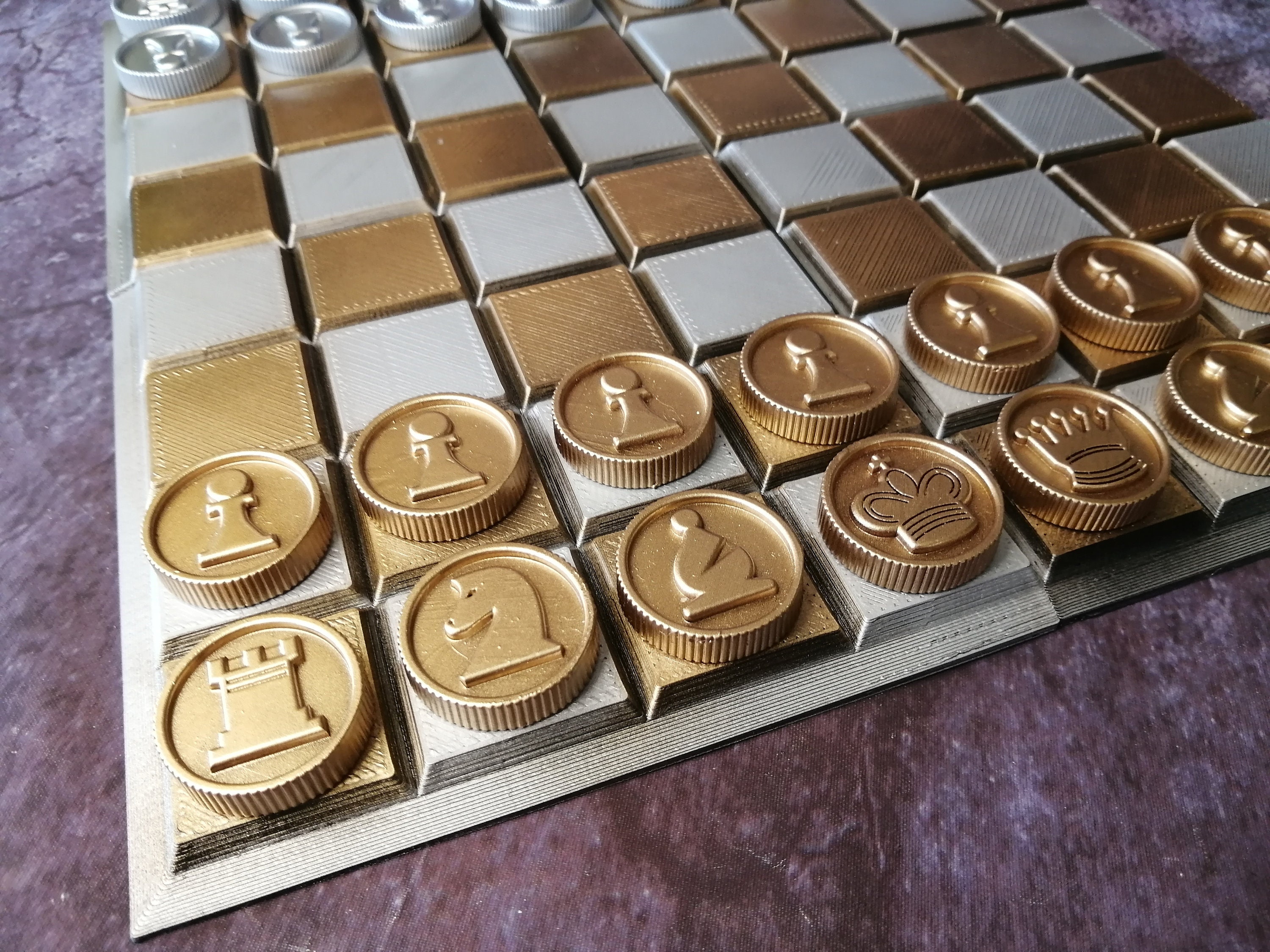 Medallion Chess Coins - Steampunk Chess - Checkers Set - 3D Printed ...