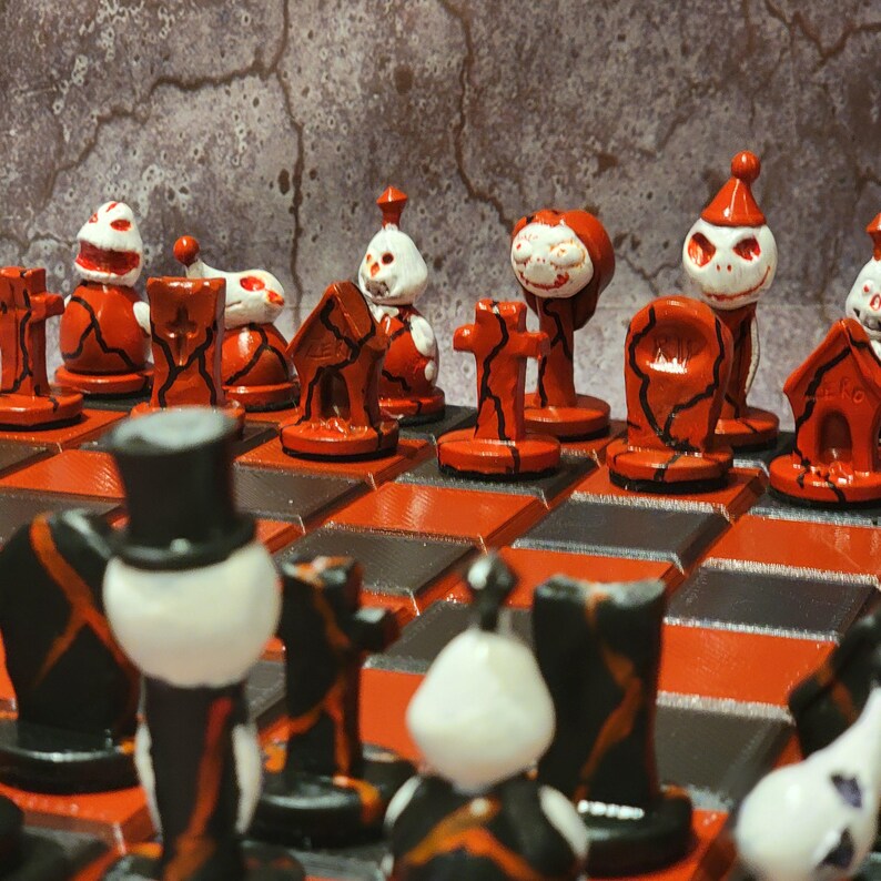 Chess Set Nightmare Before Christmas 3D Printed - Etsy Canada