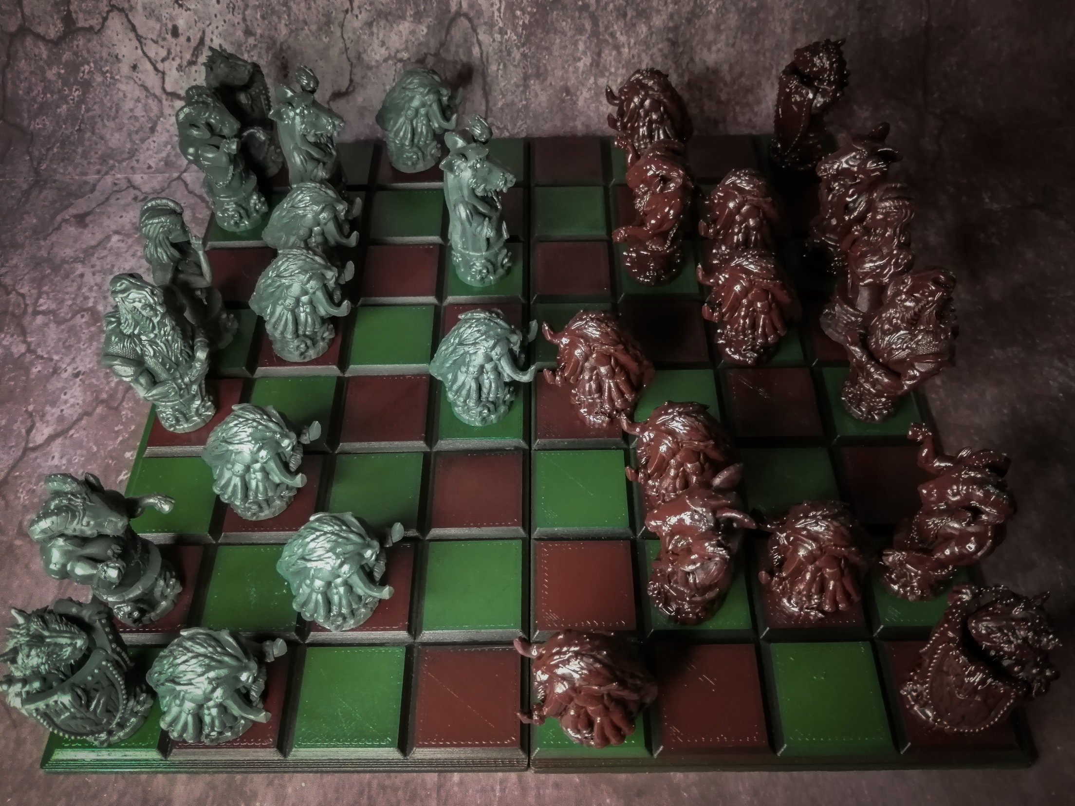 Chess Set Fantasy Nature Forest Monsters Chess Set - Etsy