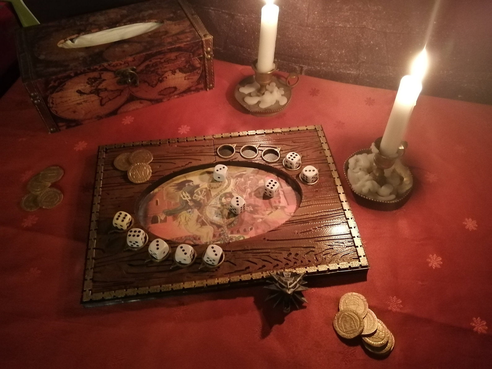 Witcher Dicе Poker Board Witcher Board Game Witcher 2 Dice | Etsy