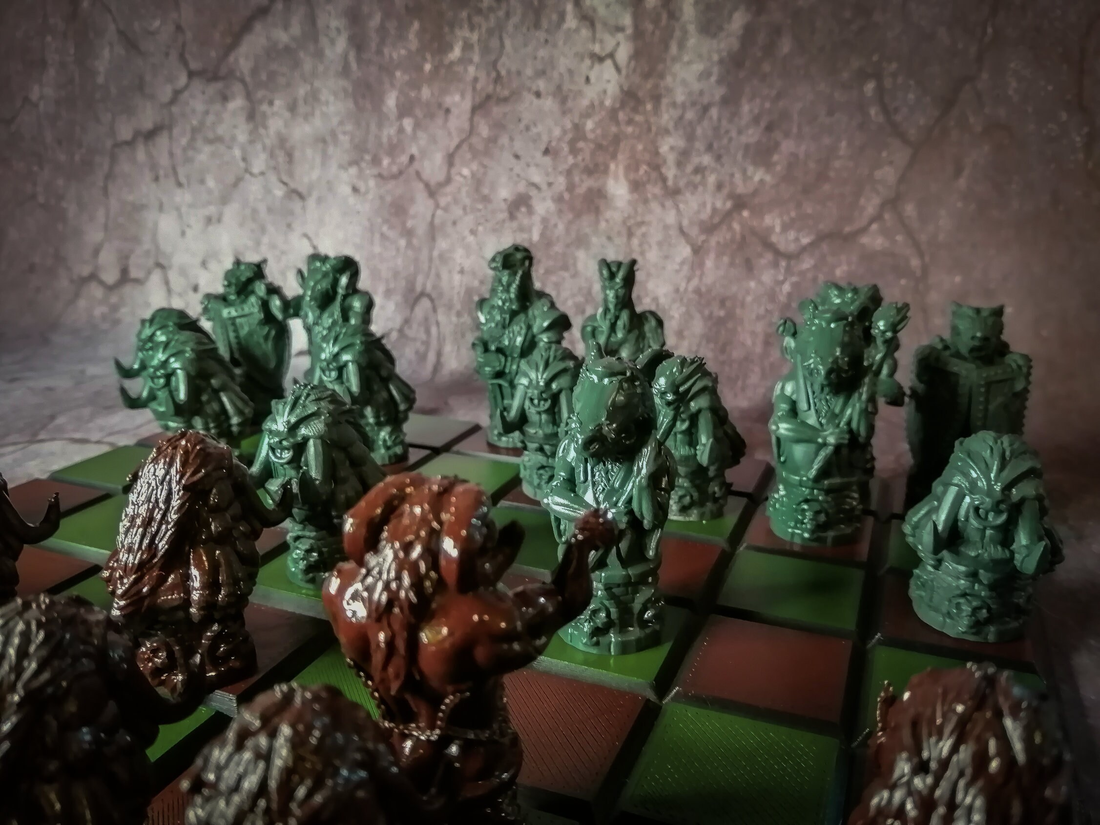 Chess Set Fantasy Nature Forest Monsters Chess Set - Etsy