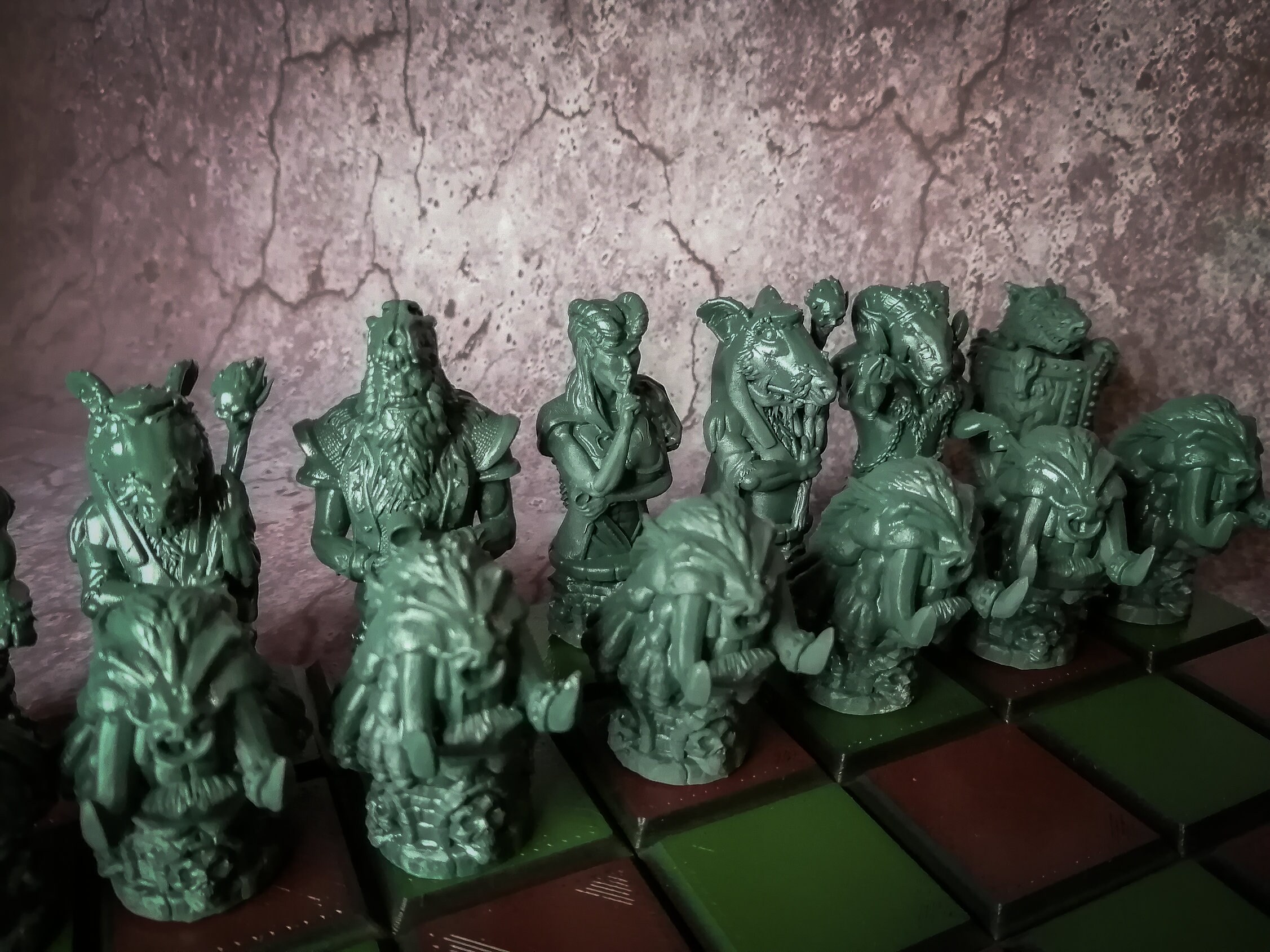 Chess Set Fantasy Nature Forest Monsters Chess Set - Etsy