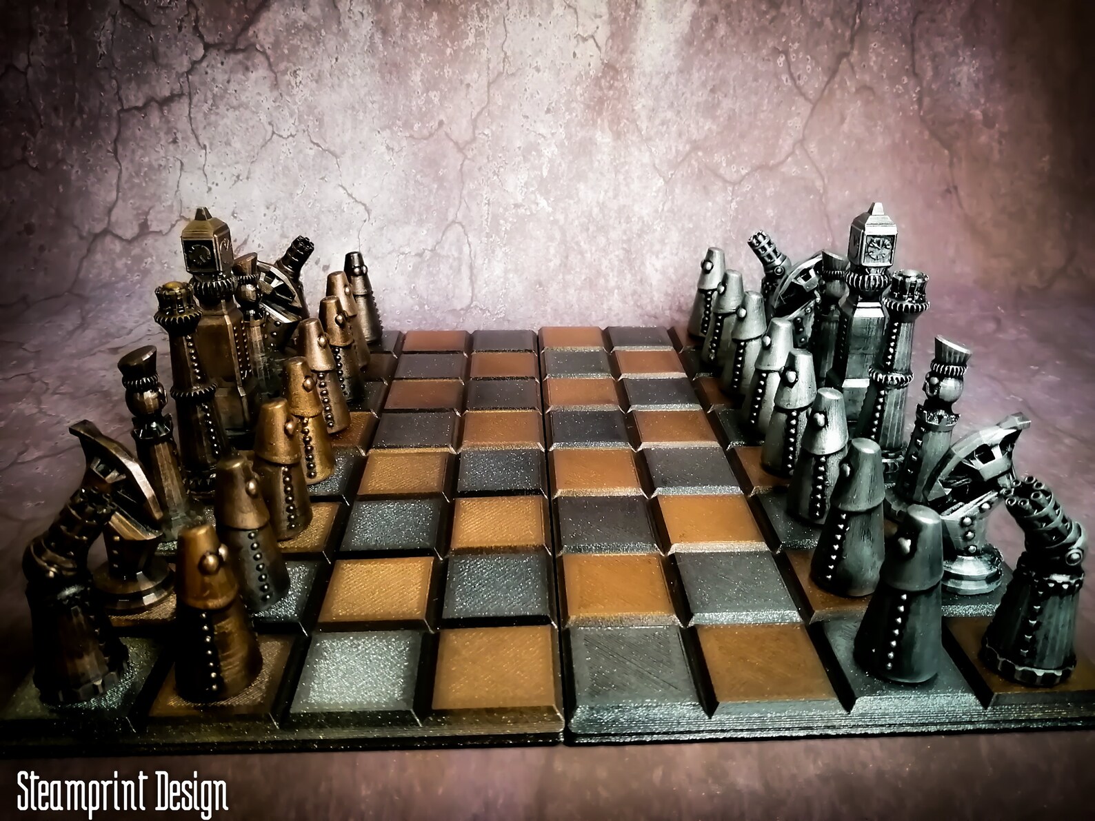 Industrial Steampunk Chess Set Dieselpunk Chess Set Hand | Etsy
