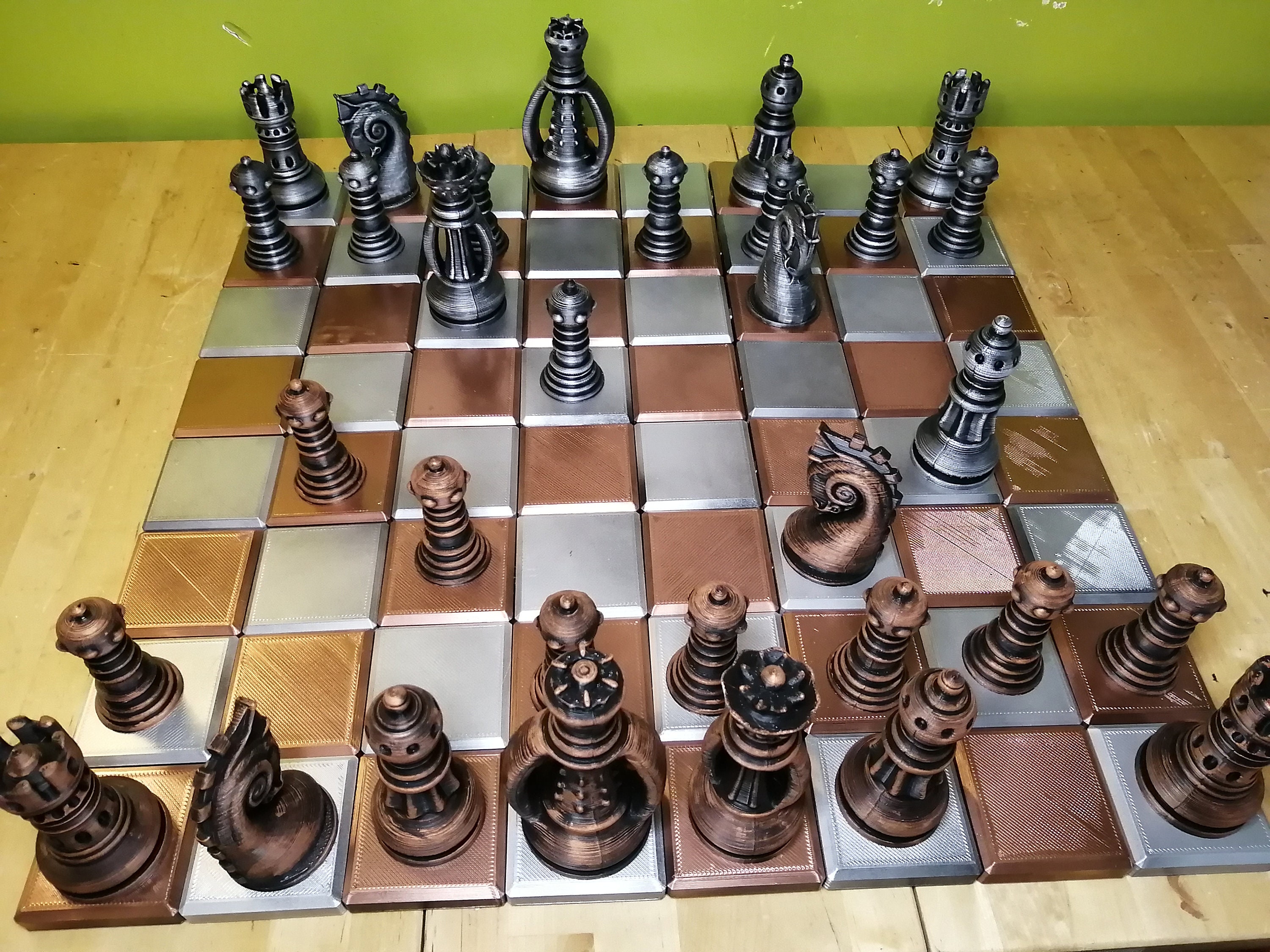 XXXL Chess Set - Giant Steampunk Chess Set - the Juggernaut Steampunk ...