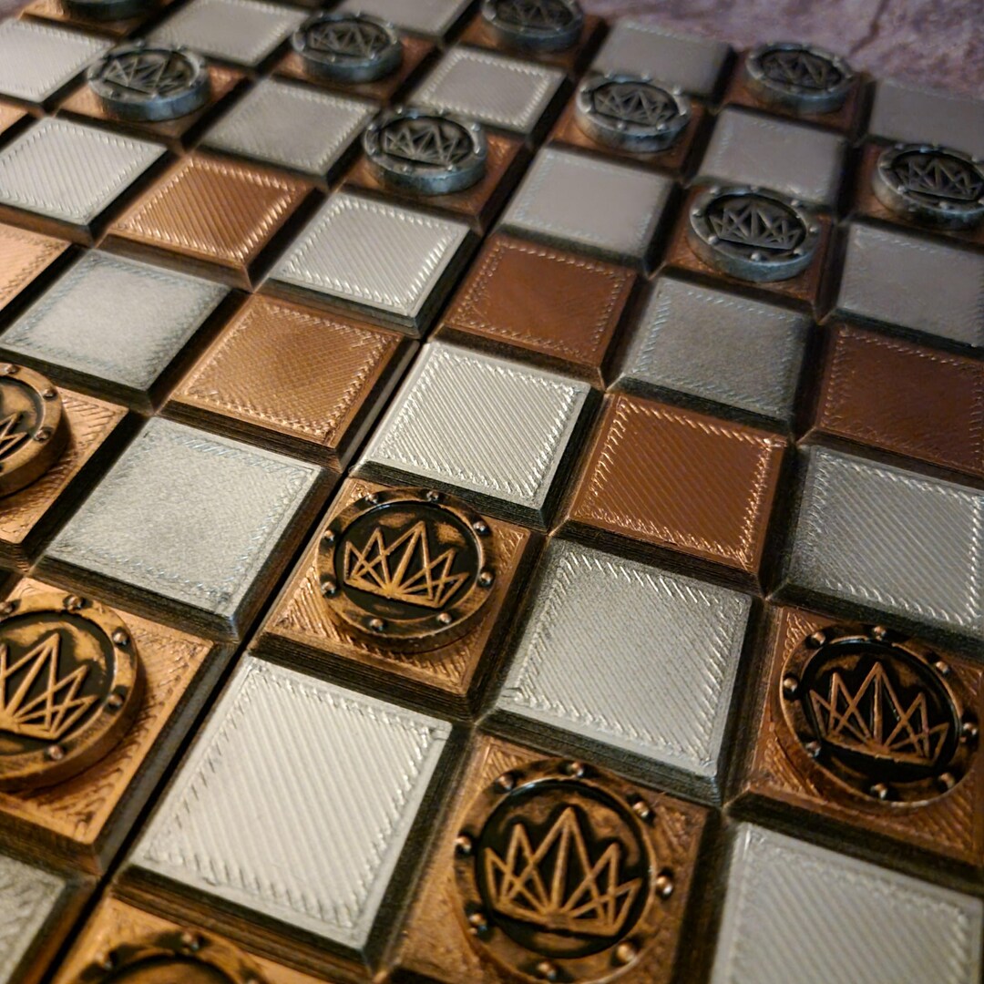 Steampunk Checkers Set - 3D Printed Checkers - Etsy
