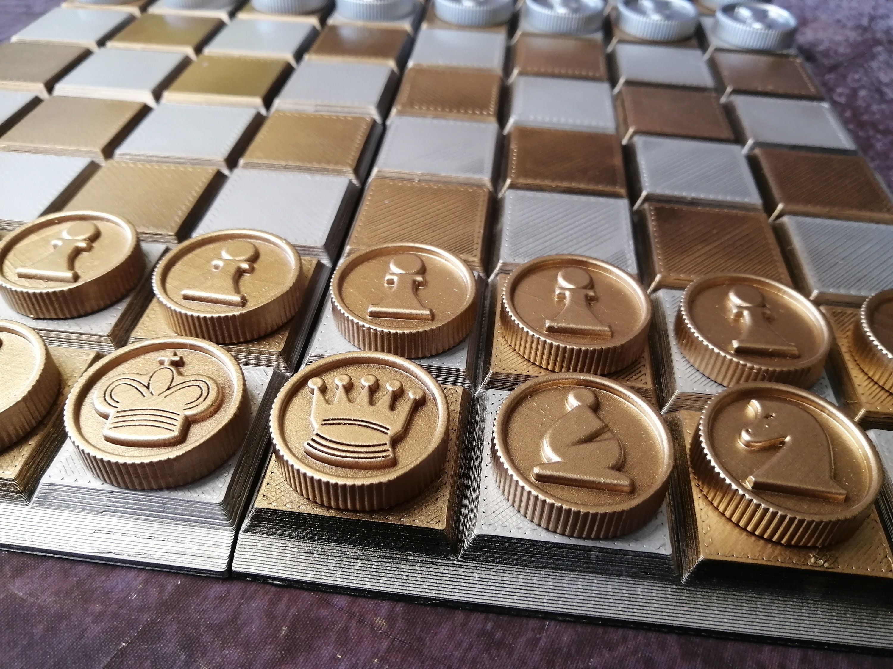 Medallion Chess Coins - Steampunk Chess - Checkers Set - 3D Printed ...
