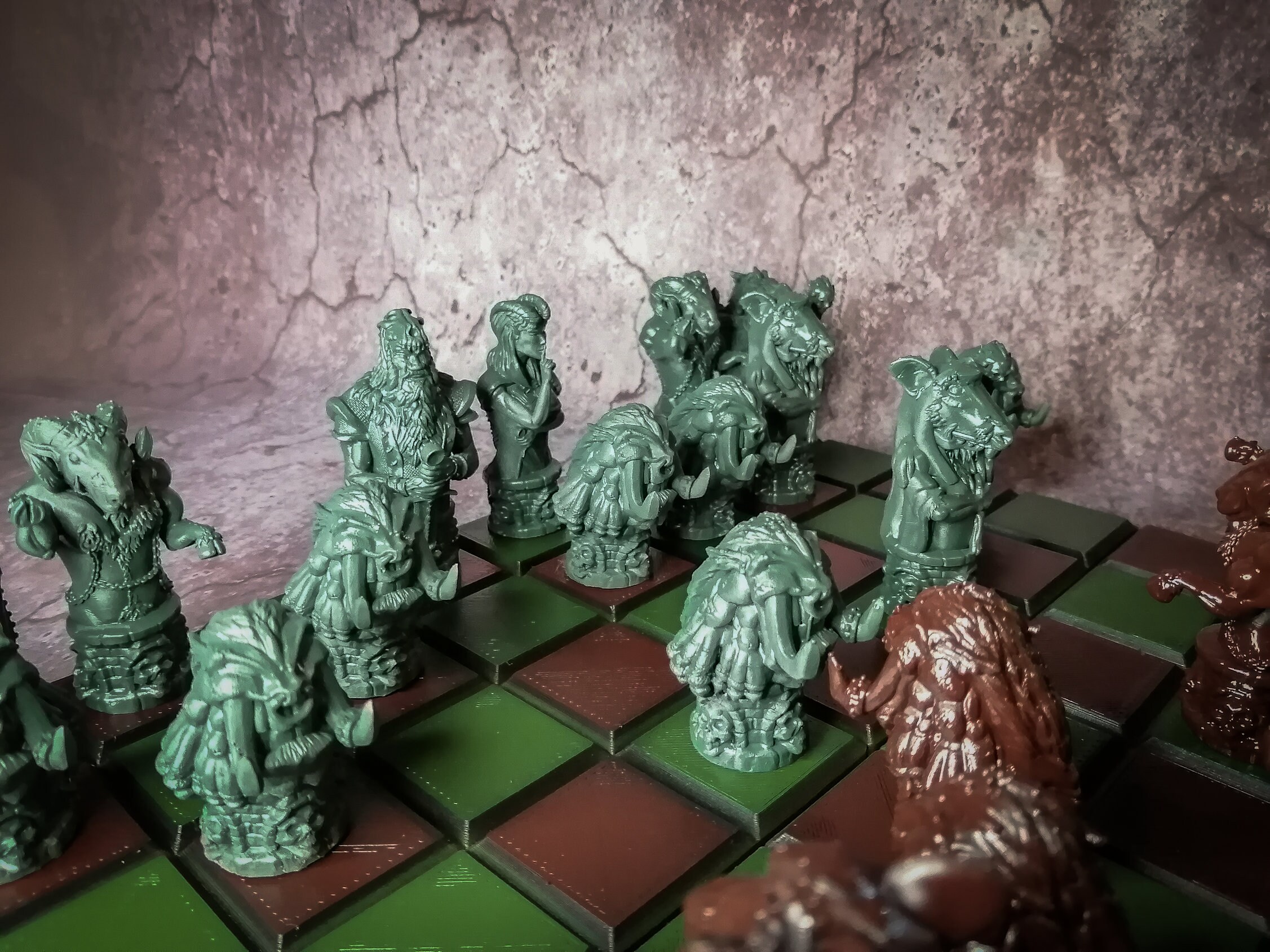 Chess Set Fantasy Nature Forest Monsters Chess Set - Etsy