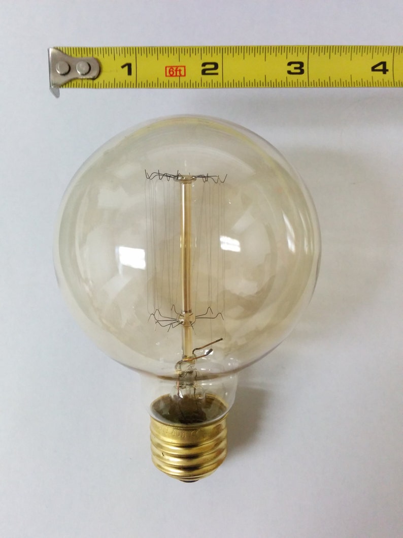 Simple Vintage Lighting G80 Edison Light Bulb, E26 Base, 40W 120V ...