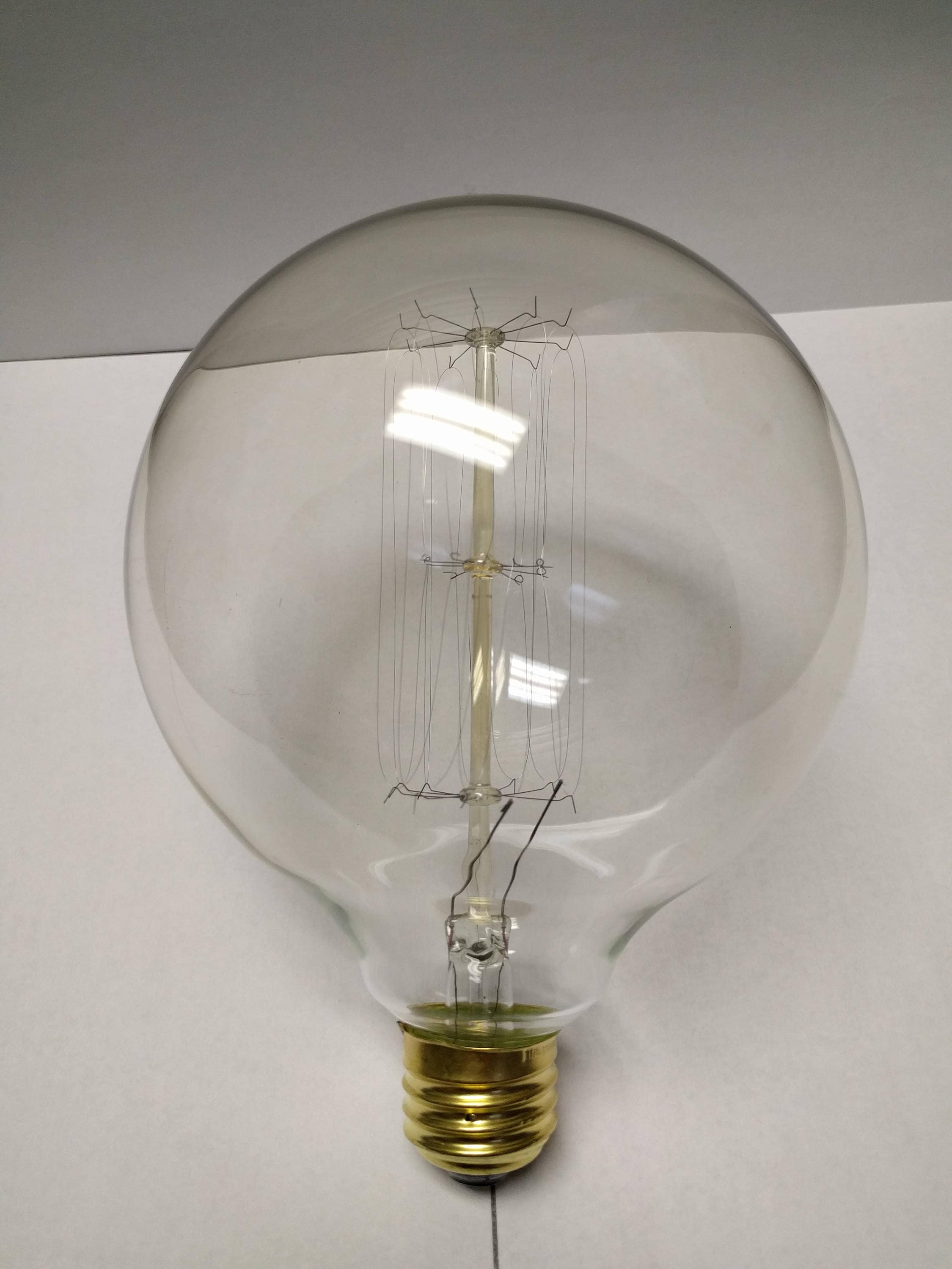 Simple Vintage G125 Edison Light Bulb, E26 Base, 40W or 60W 120V ...