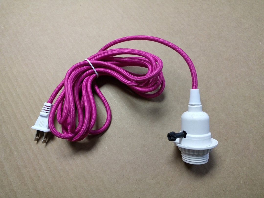 Simple Vintage Style White Plastic Lampholder Socket Pendant W/ 12 Ft 2 ...