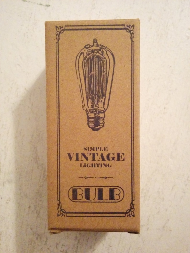 Simple Vintage Lighting ST58 Edison Style Light Bulb, E26 Base, 40W ...