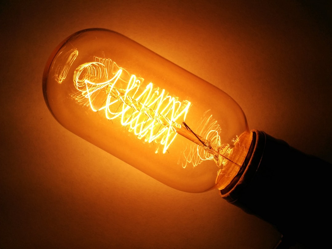 Simple Vintage Lighting T45 Edison Radio Light Bulb, E26 Base, 40W, 60W ...