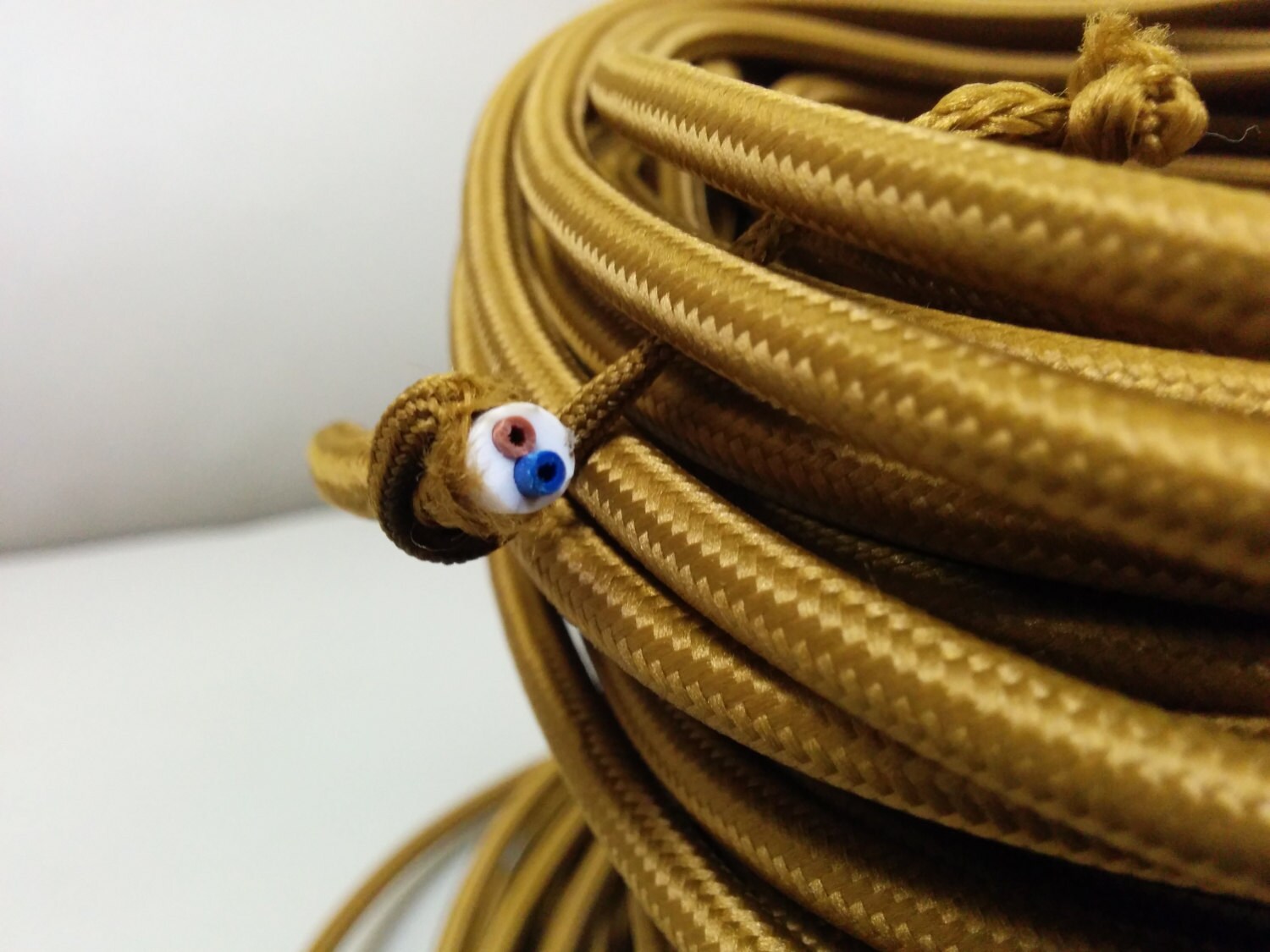 25 Feet Simple Vintage Lighting 2-wire Round Cloth Covered Wire ...