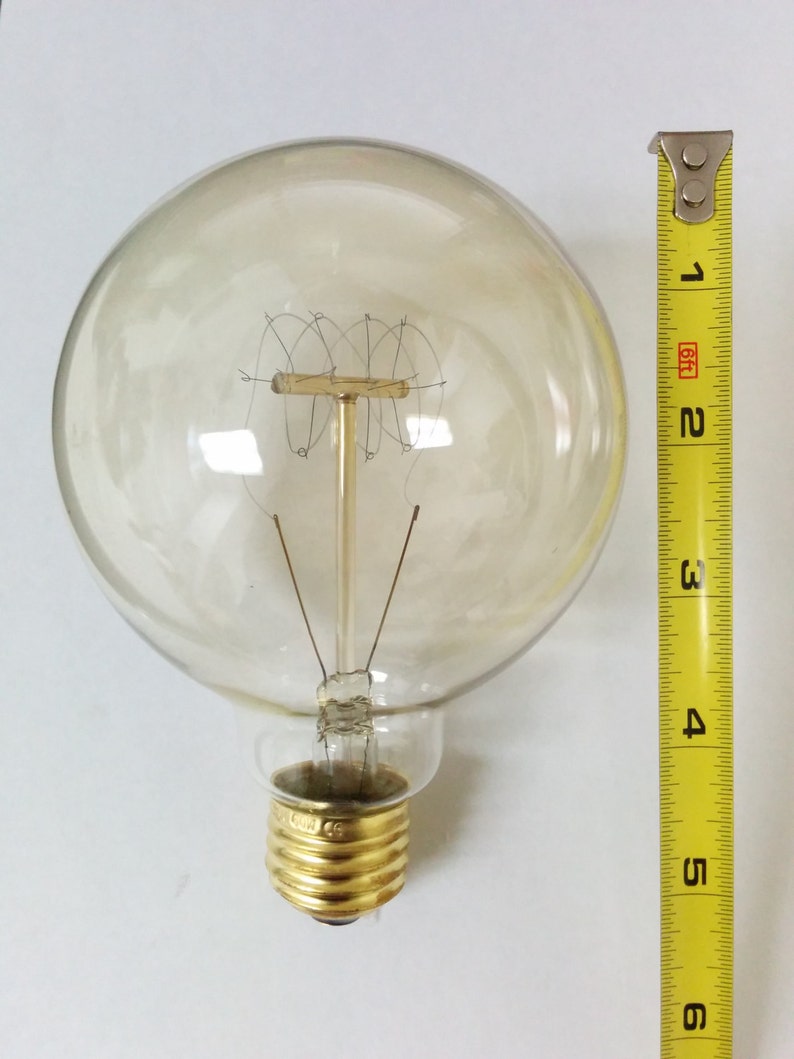 Simple Vintage Lighting G95 Edison Light Bulb, E26 Base, 40W or 60W ...