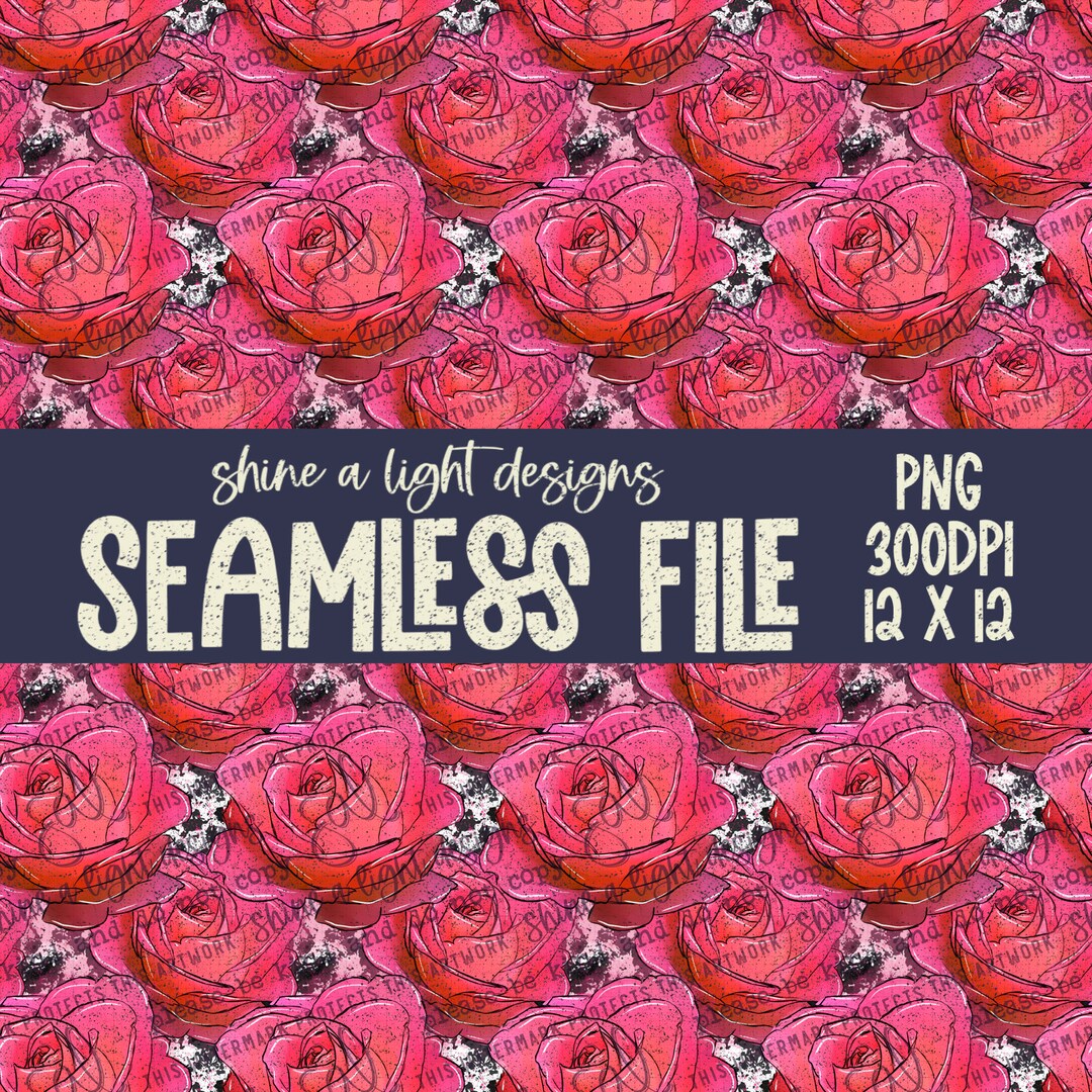 Seamless File Roses Digital Download - Etsy