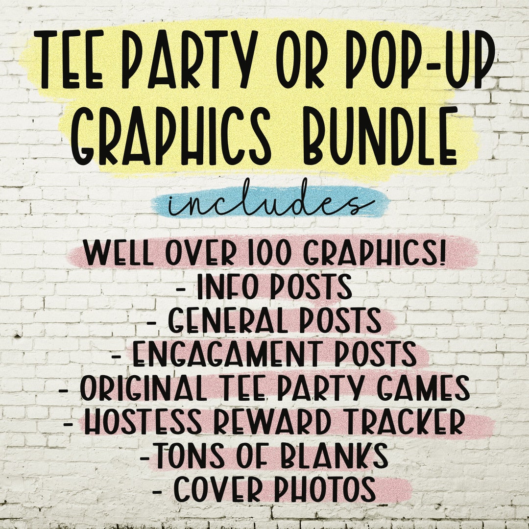 NEW Huge Tee Party/popup Graphics Bundle With MOCK PARTY - Etsy
