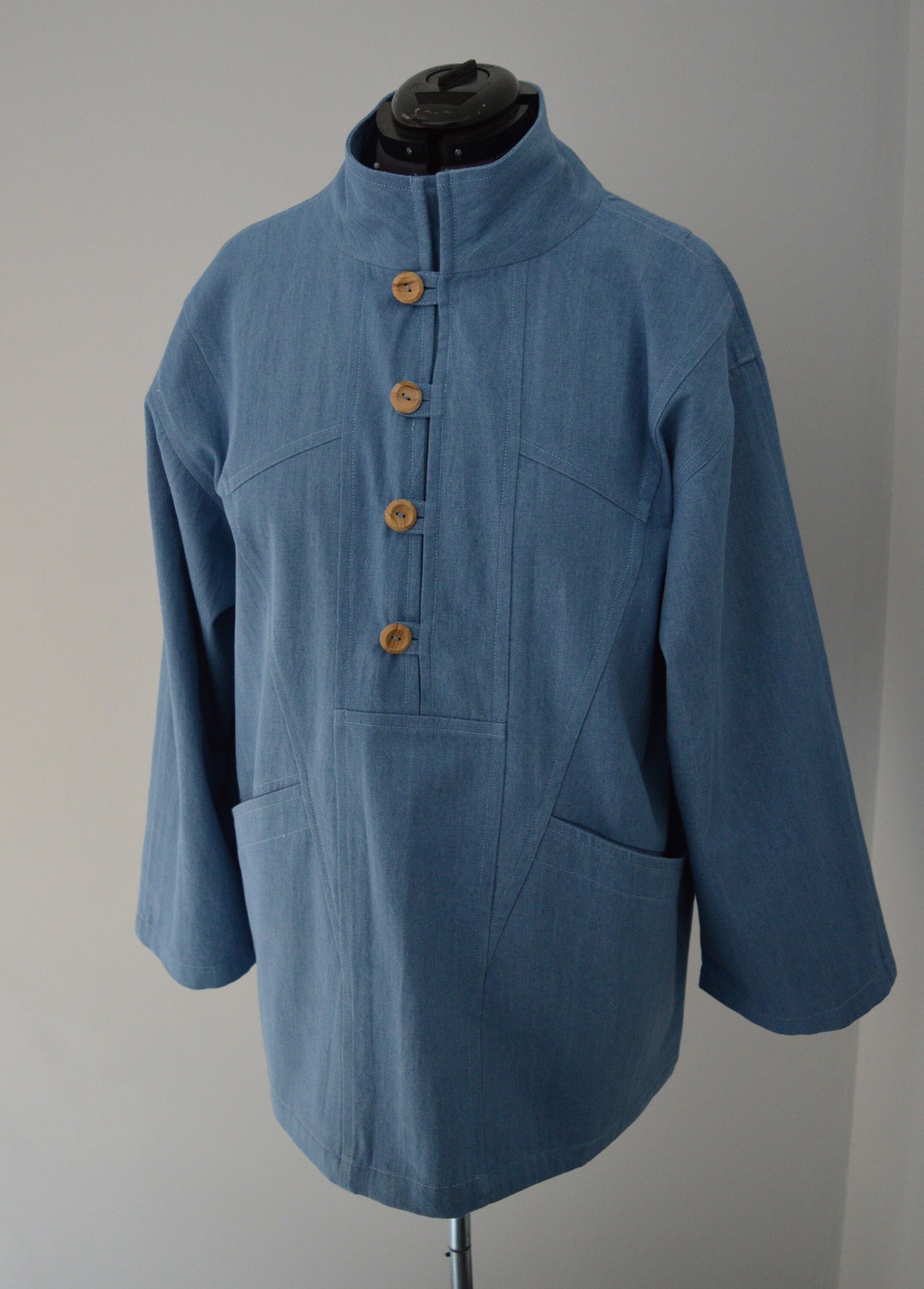 Artist / Gardening Smock Natural Cotton Denim - Etsy UK