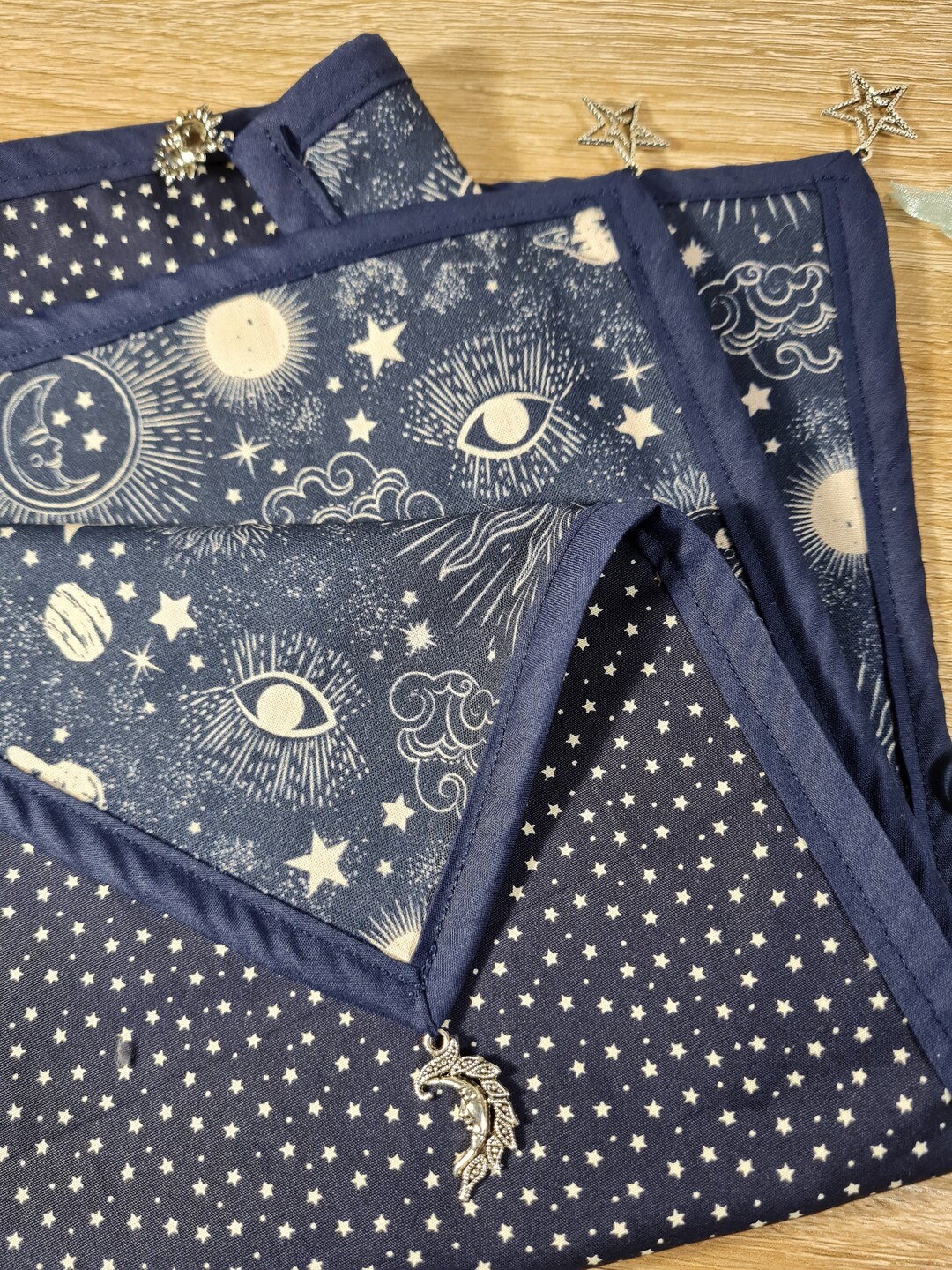 Celestial SQUARE ALTAR CLOTH, Shrine, Rune/bone Casting Cloth, Tarot ...