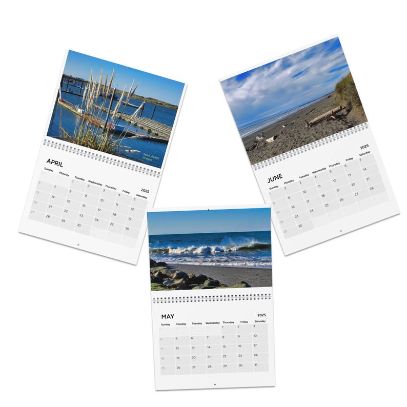 Wall Calendar (2025) Featuring Oregon Coast Highway 101 Pacific Ocean ...