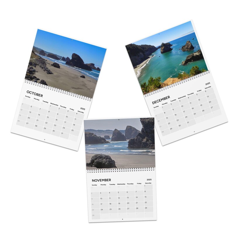 Wall Calendar (2025) Featuring Oregon Coast Highway 101 Pacific Ocean ...