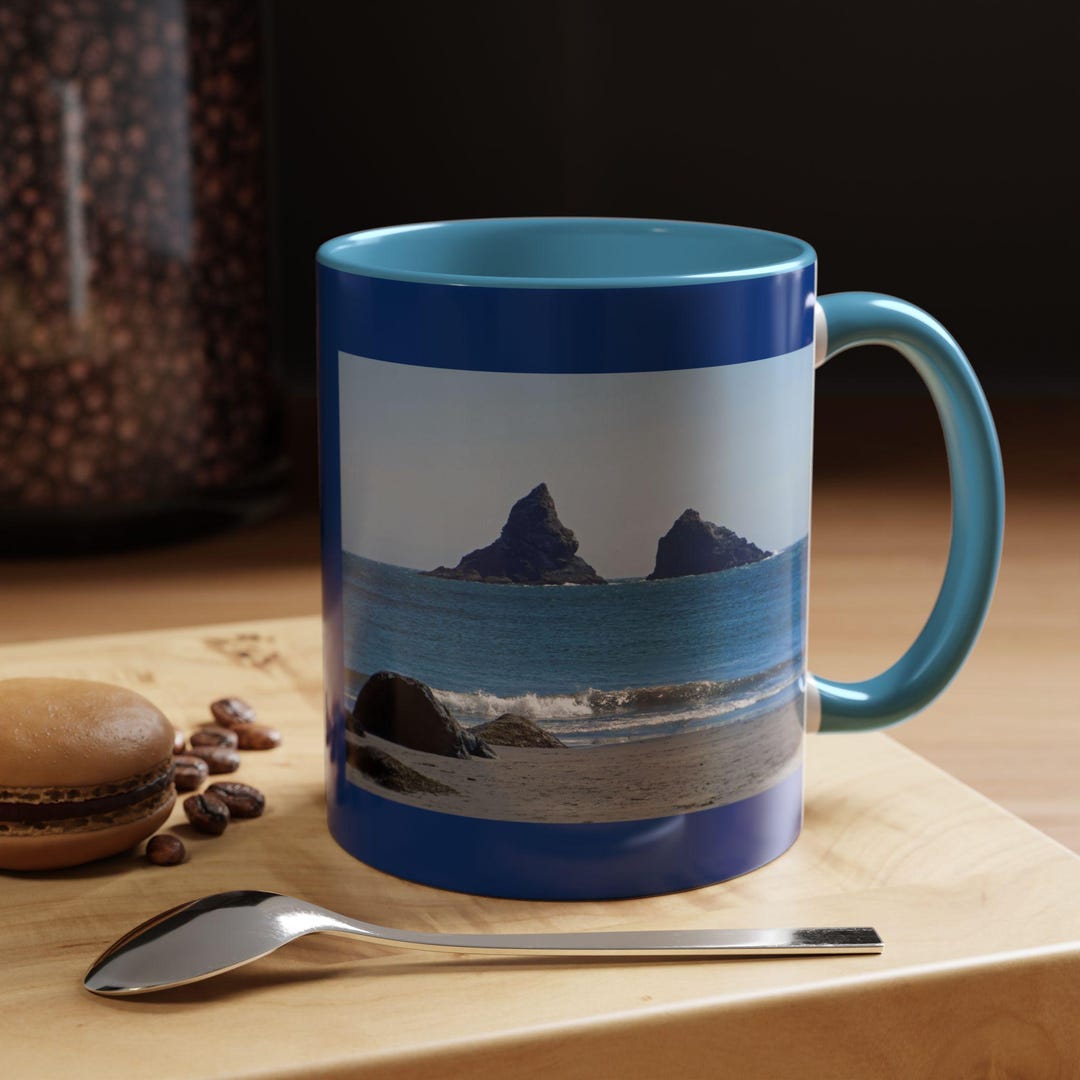 Mug, Ocean Scenery Coffee Cup, Lone Ranch Beach Oregon Coast, Pacific ...