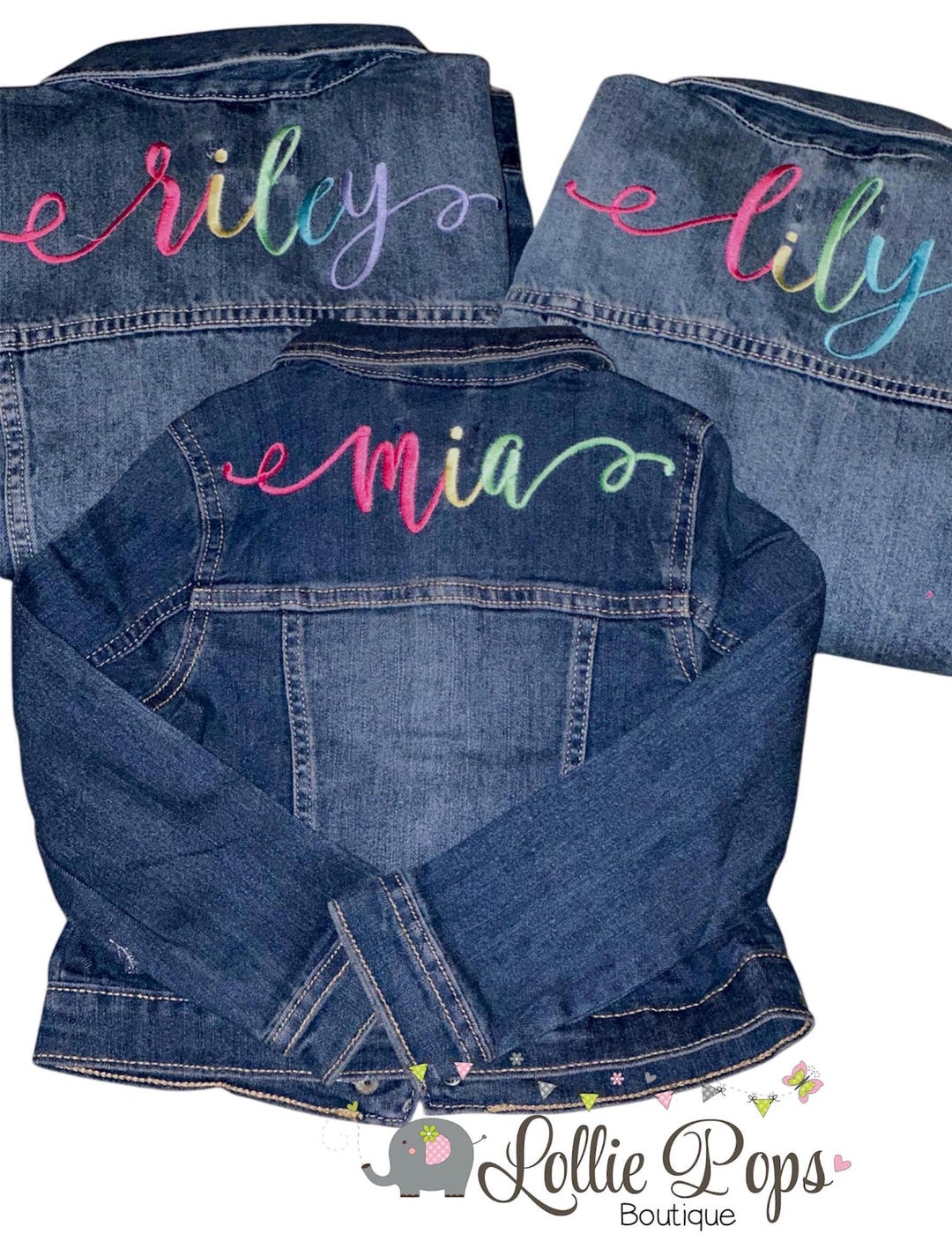 Girls Custom Denim Jacket Personalized, Monogram Jean Jacket, Girls ...
