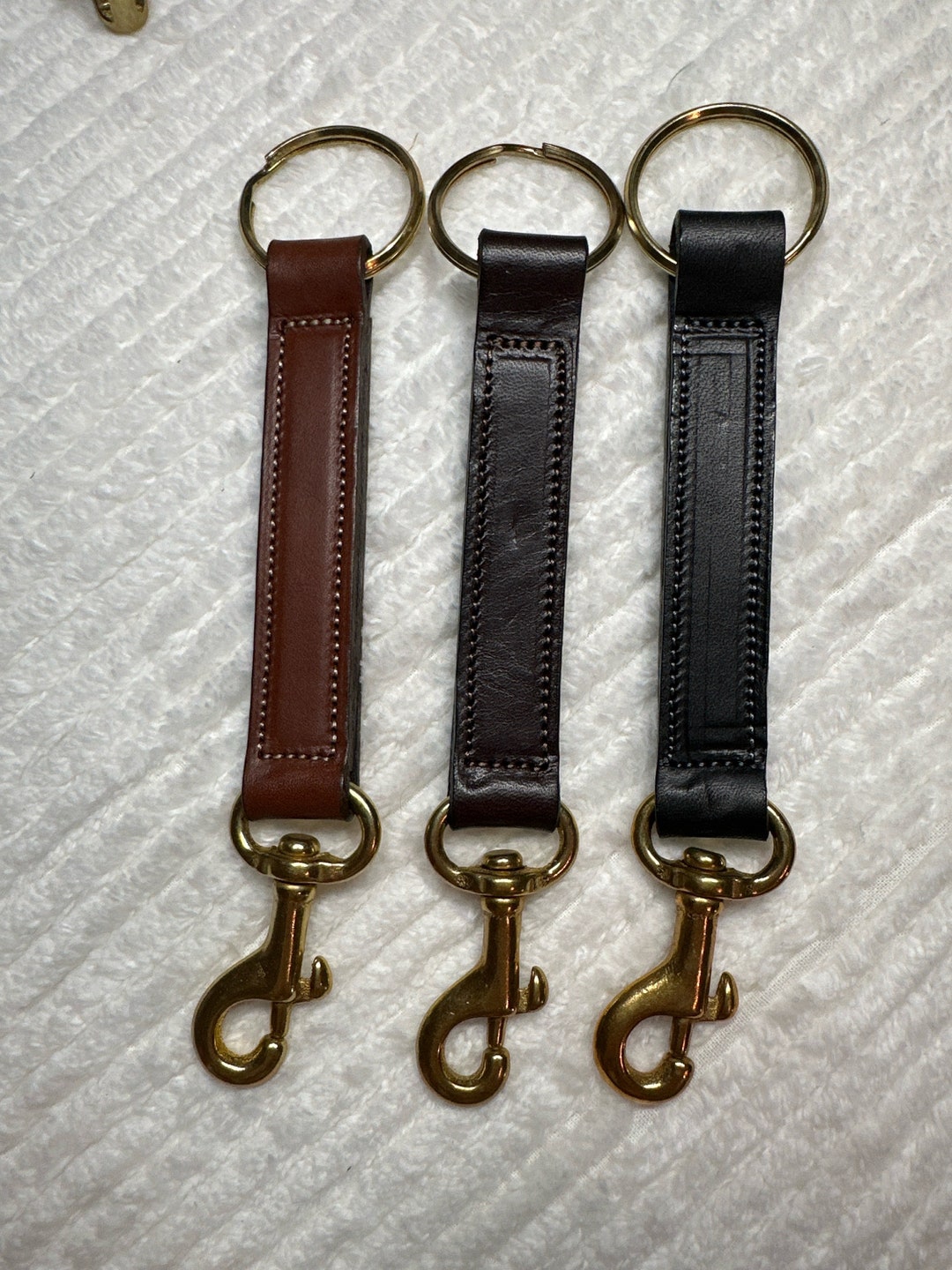 Tory Leather Co. British Bridle Leather Key Fob, Leather Key Holder ...
