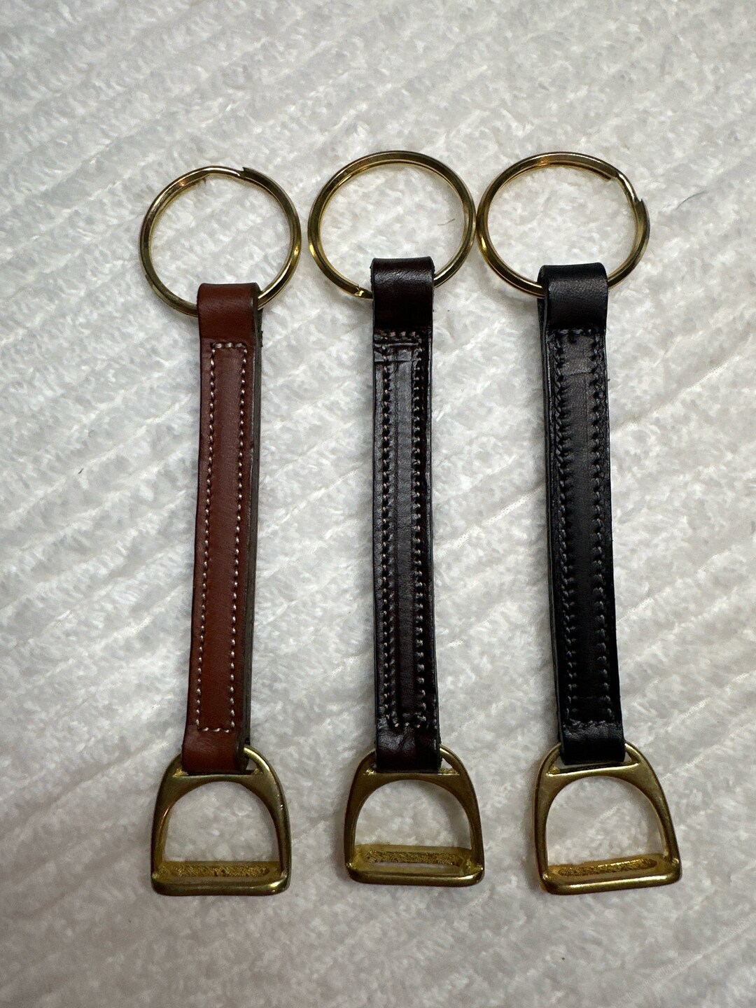 Tory Leather Co. Stirrup Key Fob, Leather Horse Stirrup Key Holder ...