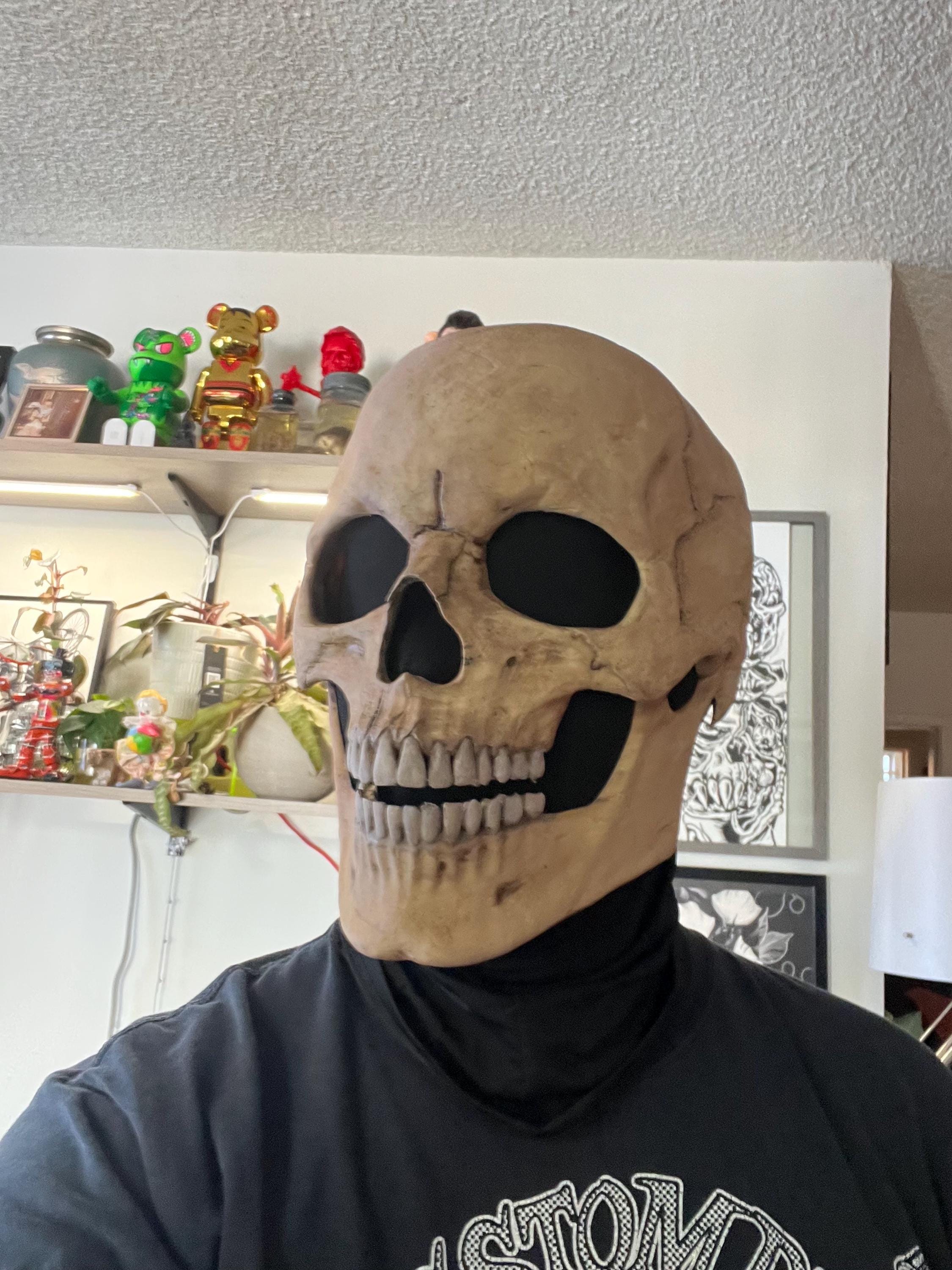 Realistic Human Full Skull Mask Moveable Jaw 3D Printed Cosplay ...