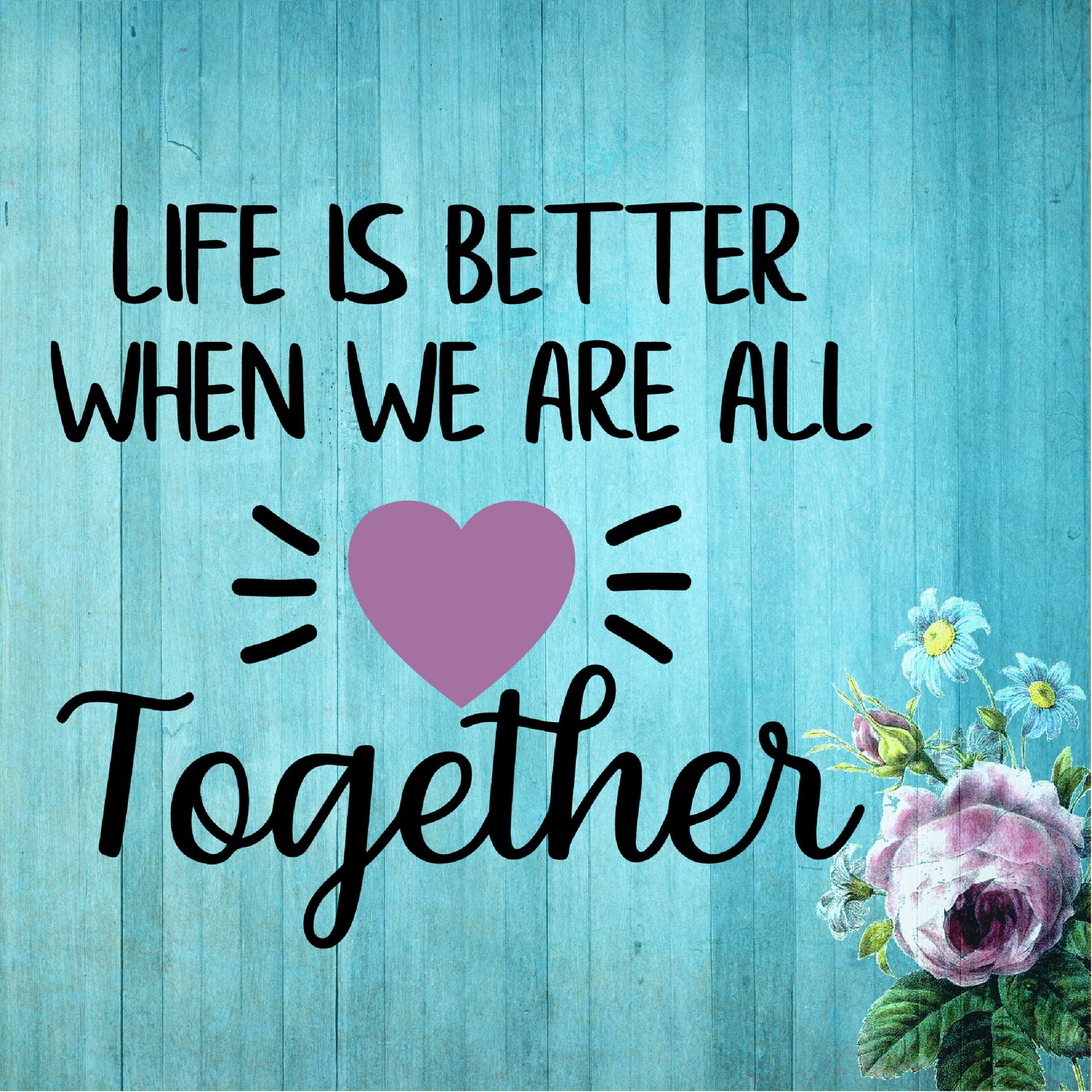 Life Is Better Together-Farmhouse Sayings SVG-Together | Etsy