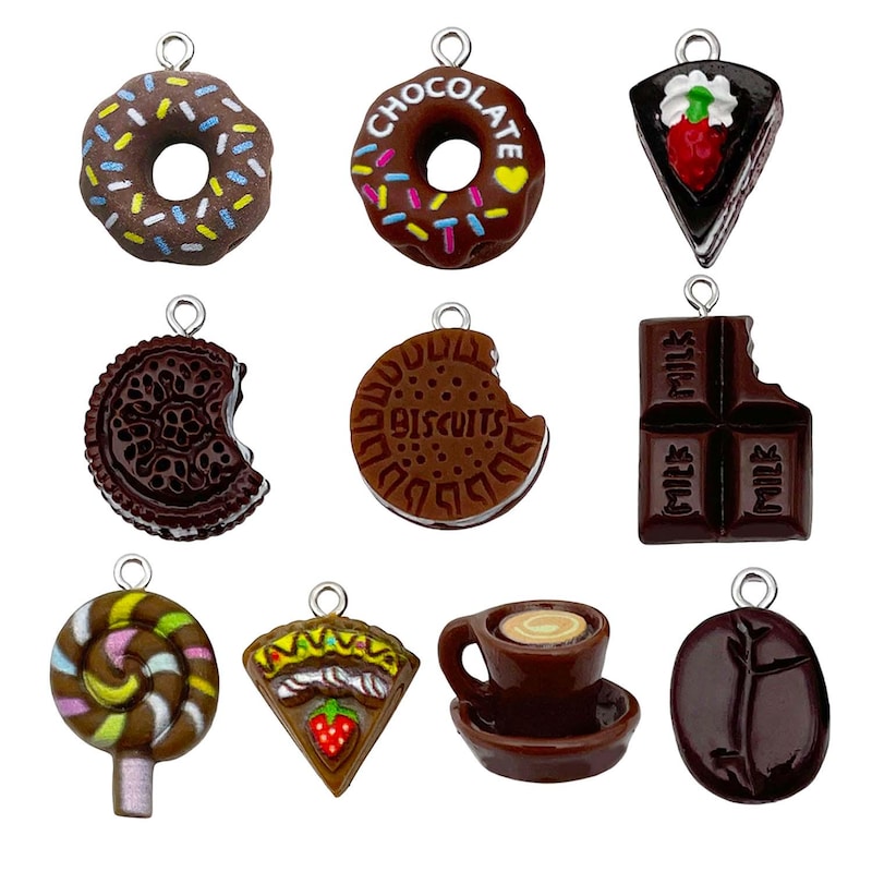 Brown Food Nails Charms - Etsy