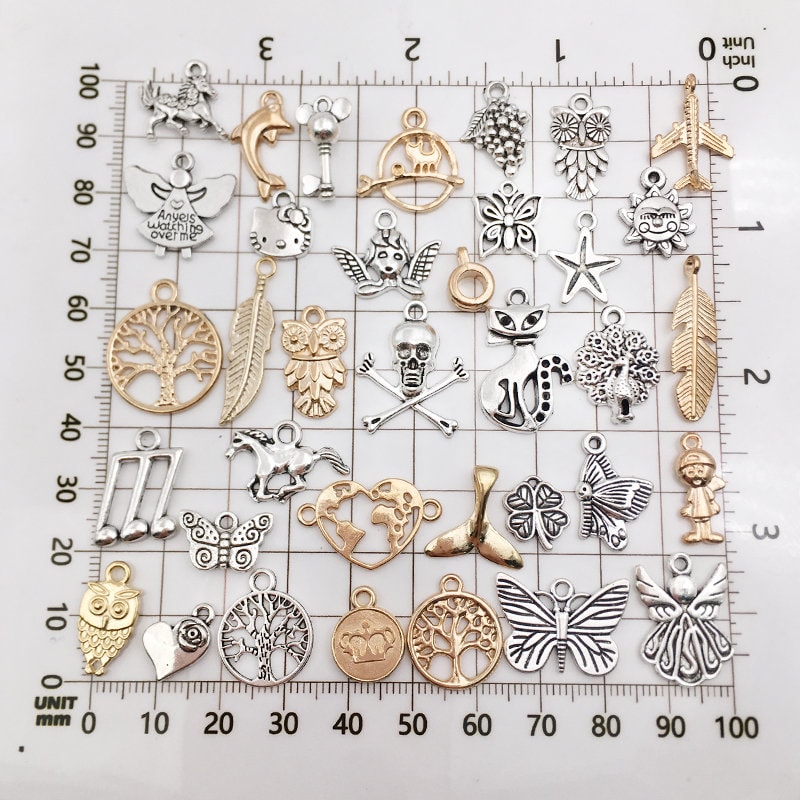 150pcs Assorted Mixed Charms in BULK Antique Silver Tonekc - Etsy