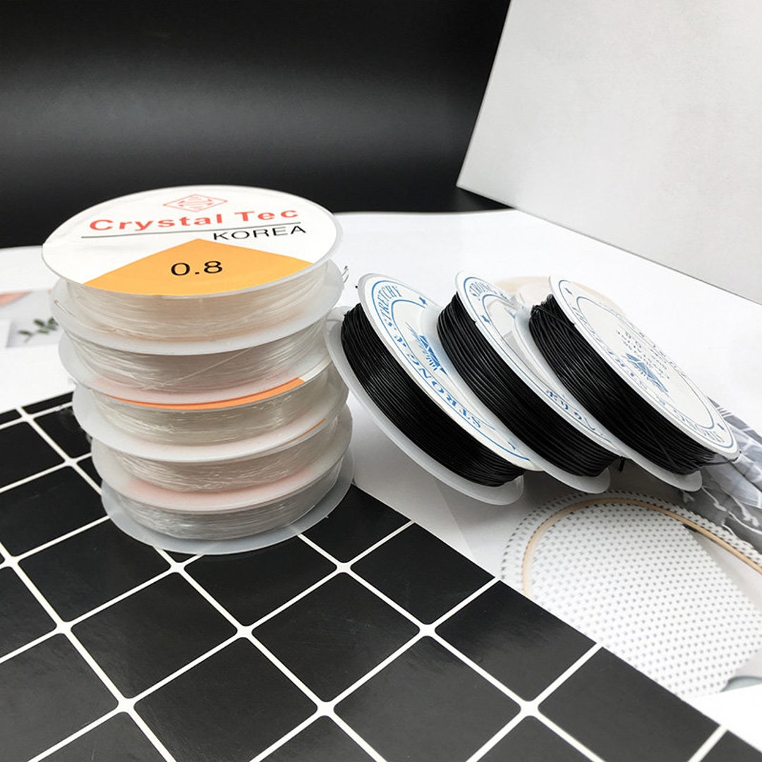0.5-1mm 1 Roll DIY Crystal Beading Stretch Cord Elastic Line Elastic ...