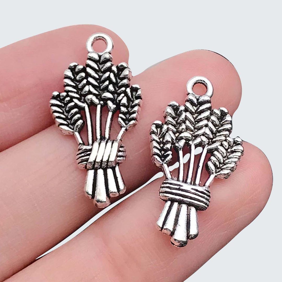 10/20/30pcs 1324mm Red Wine Barley Design Charms Alloy Metal Pendants ...