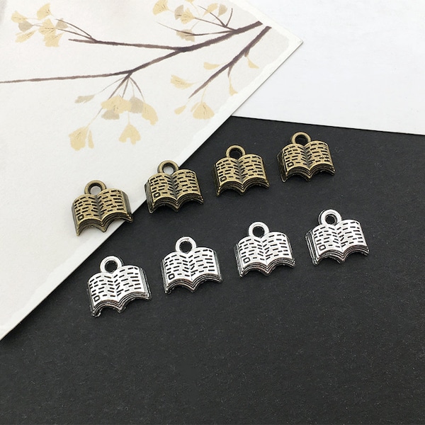 Open Book Charms - Etsy