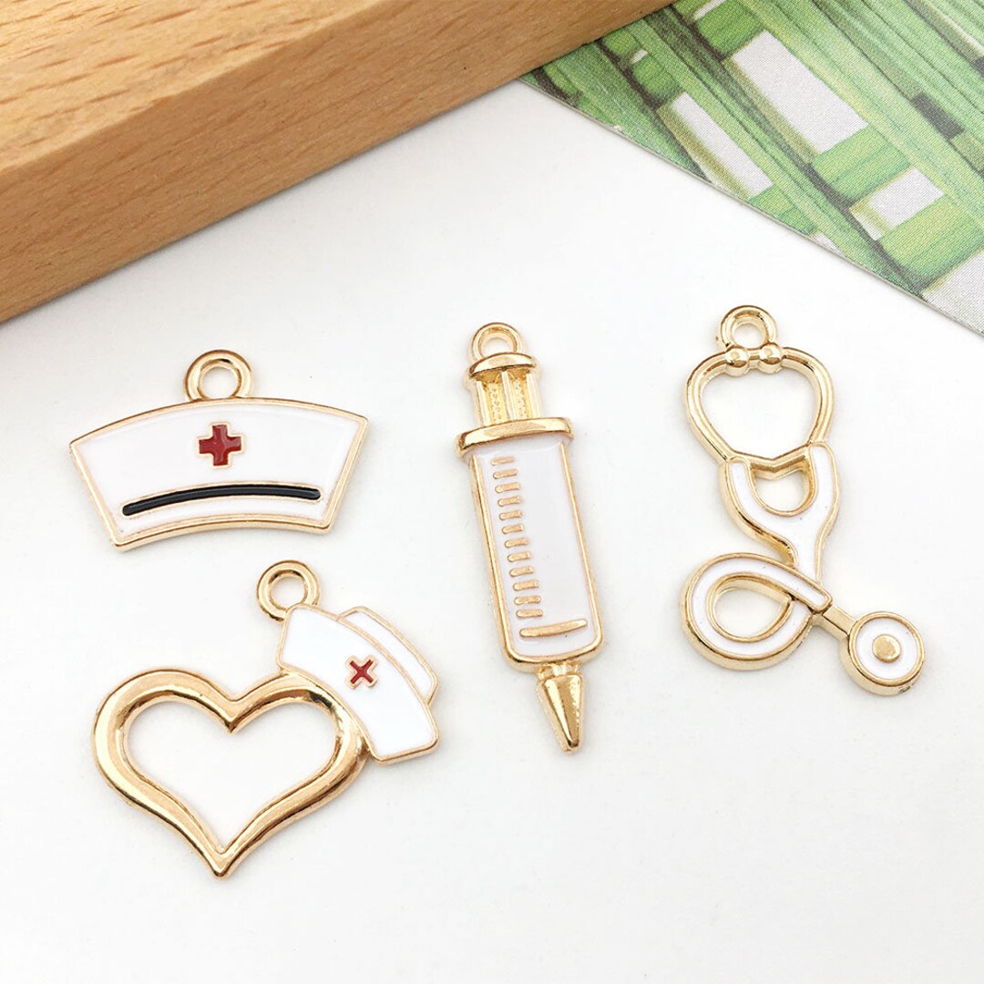 5/10/15PCS Enamel Doctor Charms Medical Treatment Charms Nurse Charms ...