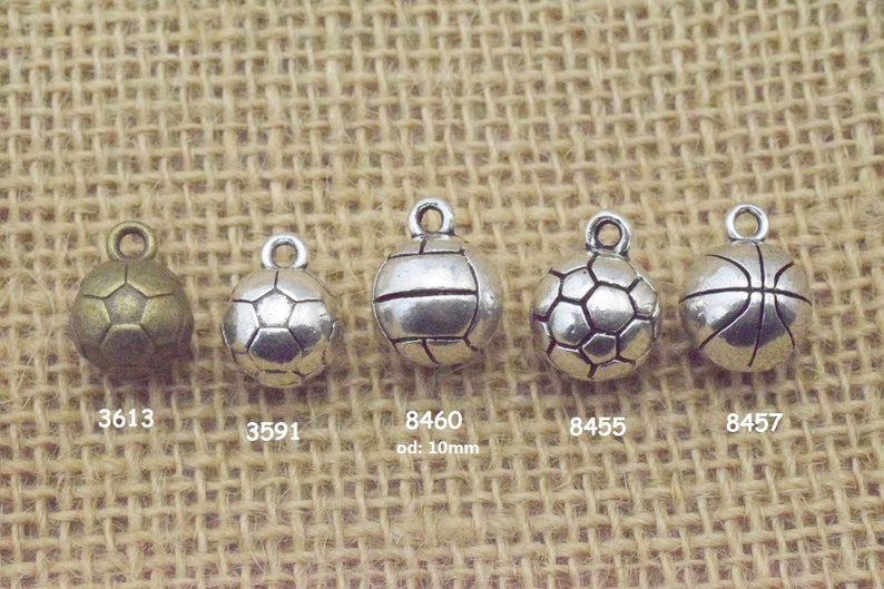 5/10pcs 10mm 3D Ball Charm Collection Soccer Football - Etsy