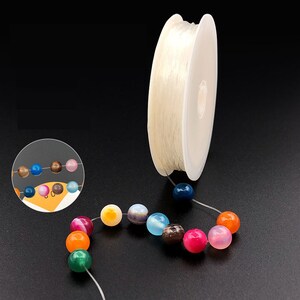 0.5-1mm 1 Roll DIY Crystal Beading Stretch Cord Elastic Line Elastic ...